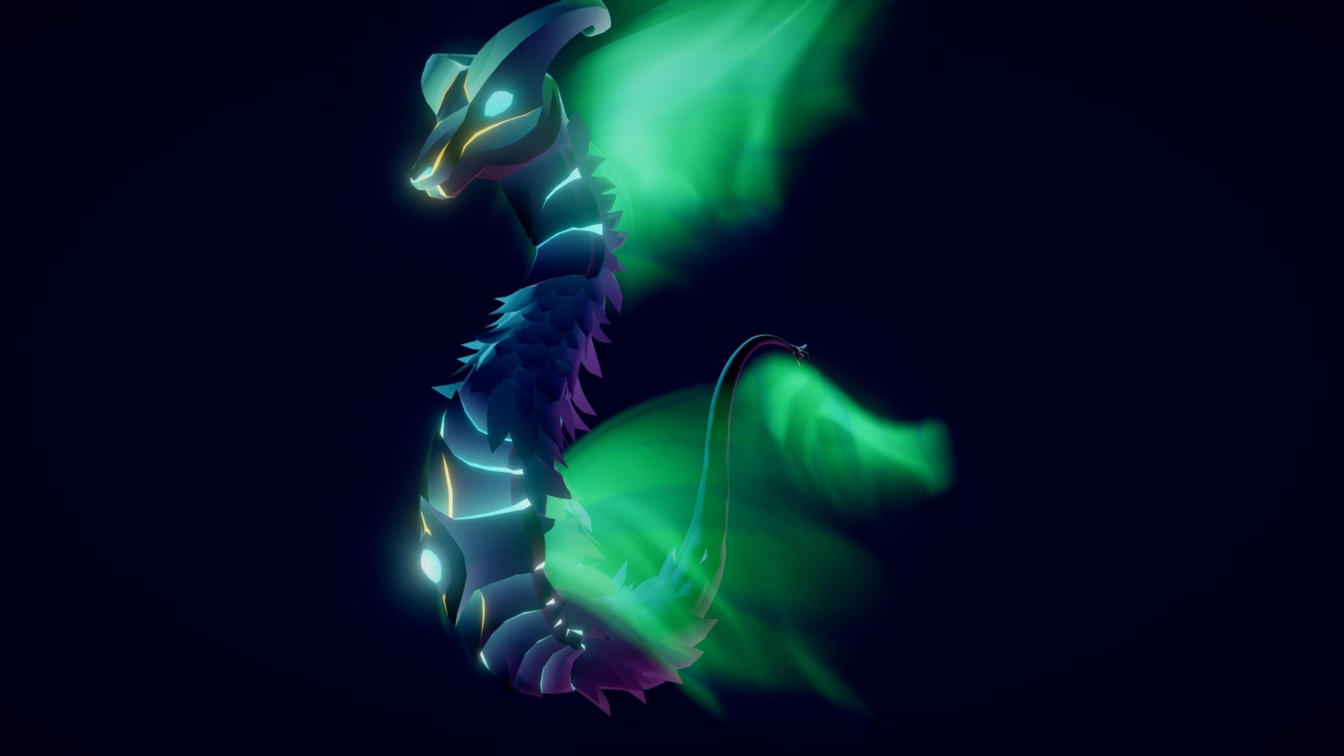 Luna - minimalistic fantasy dragon - Download Free 3D model by betalars ...