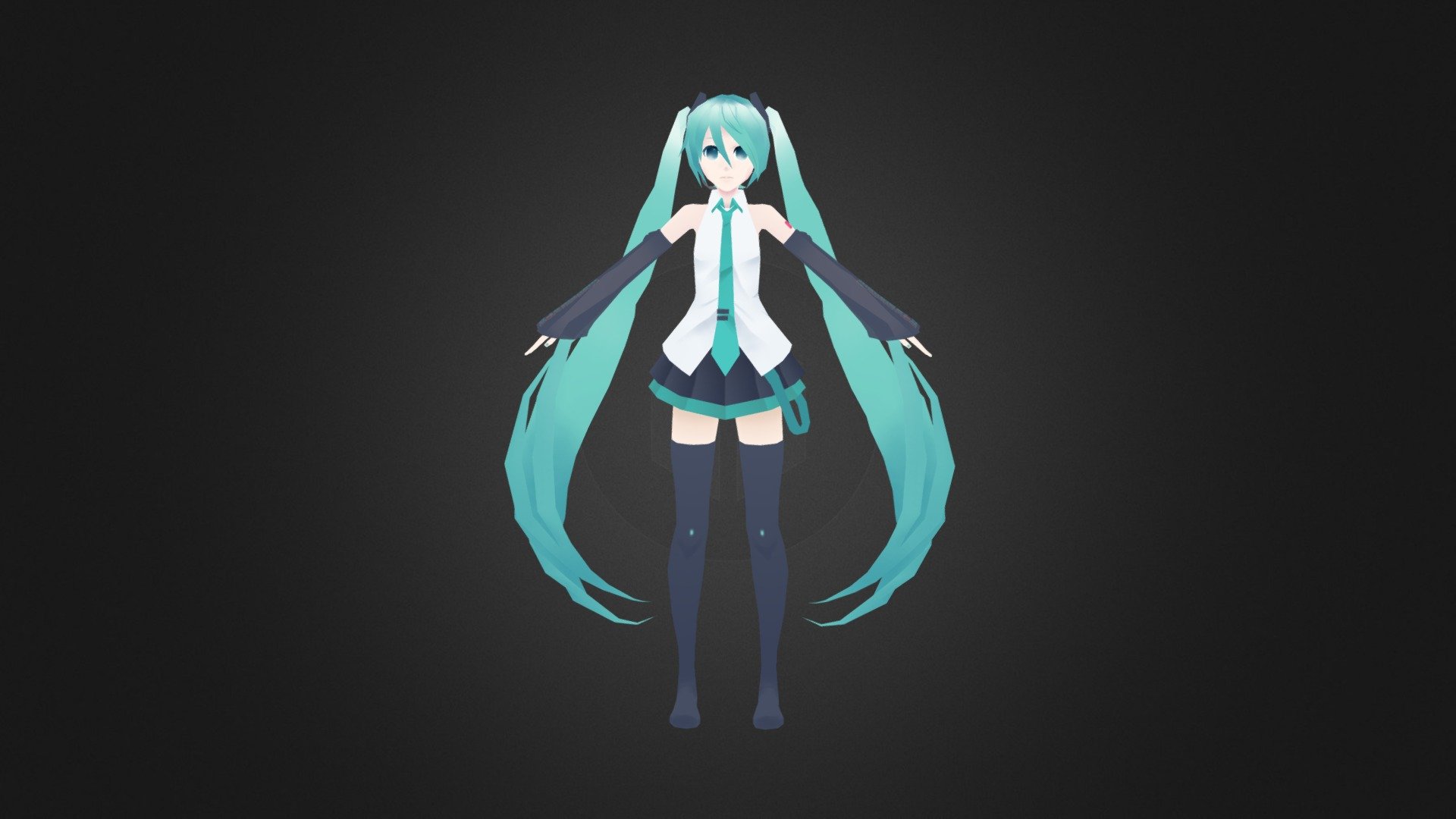 Low-Poly Hatsune Miku - 3D model by ZeroEightThree ...