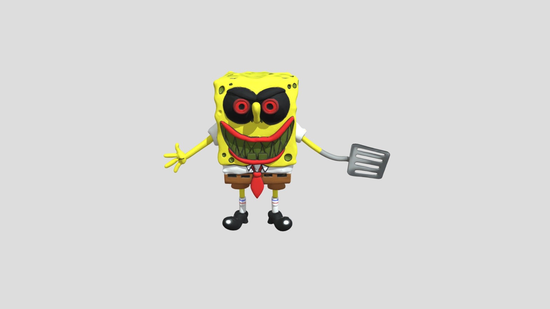 Evil Spatula Sponge - 3D model by dmodle90 [6a8f2a7] - Sketchfab