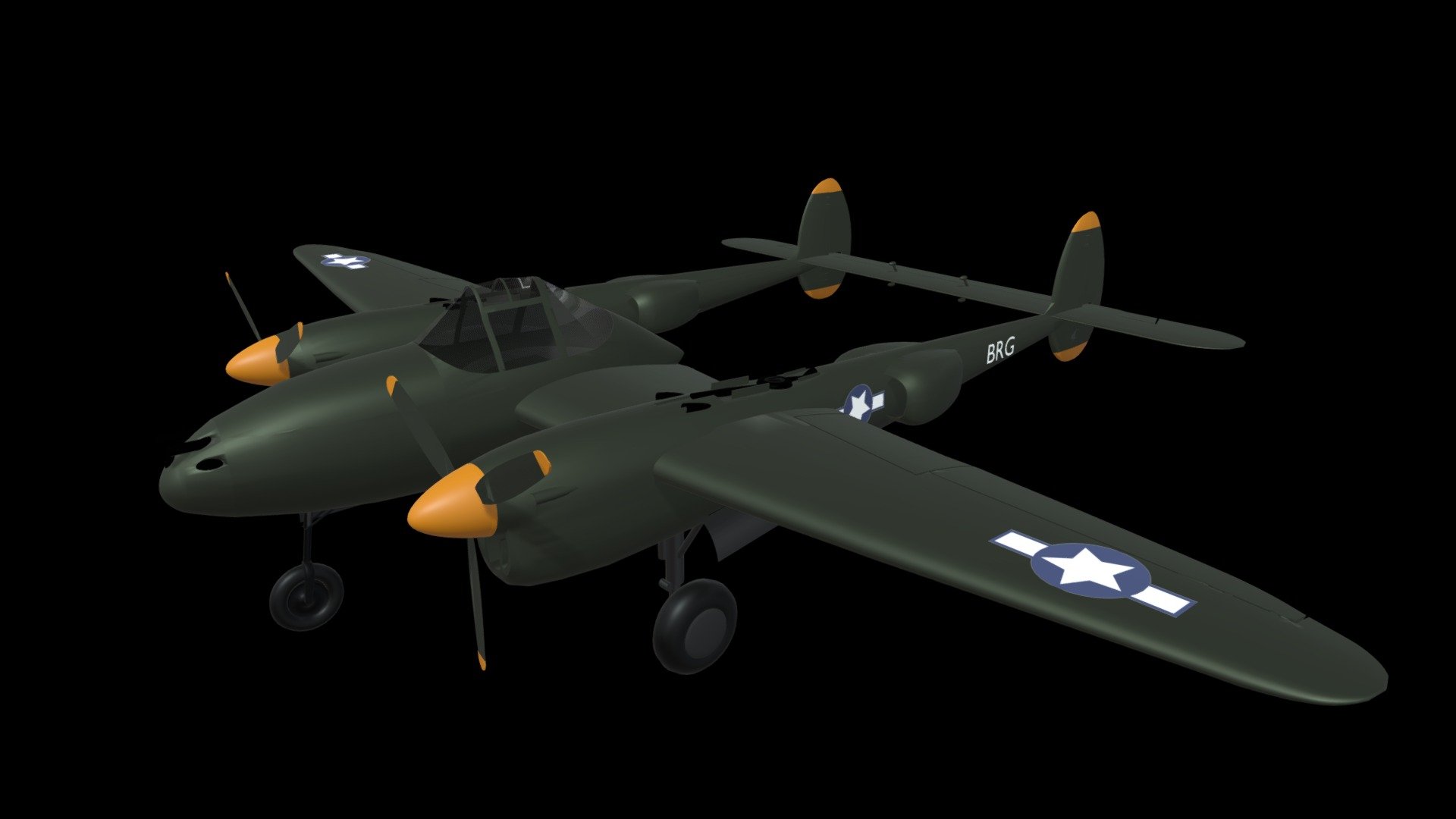 Lockheed Lightning - 3D model by 3D View (@dimoduk) [6a92c90] - Sketchfab