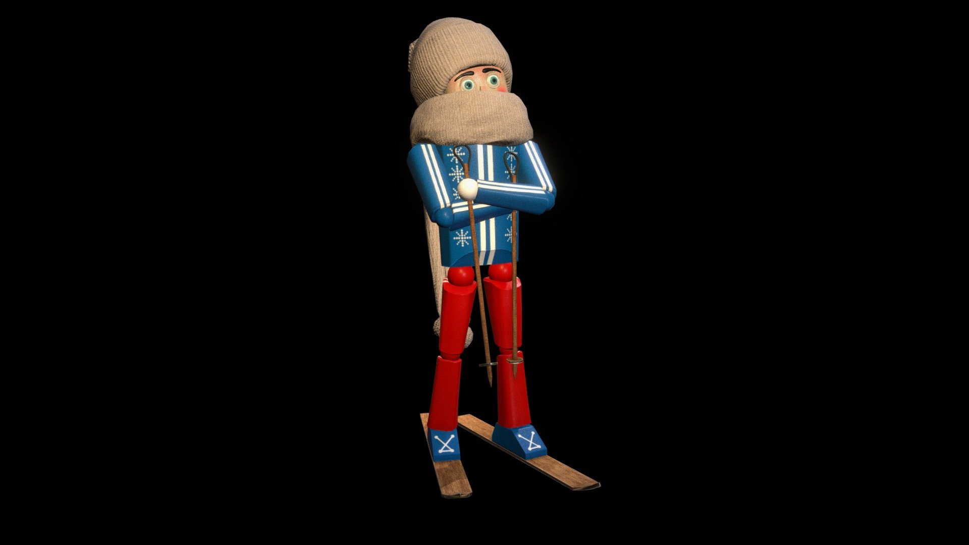 Skier - 3D model by pan.stasian (@pan_stasian) [6a947b3] - Sketchfab