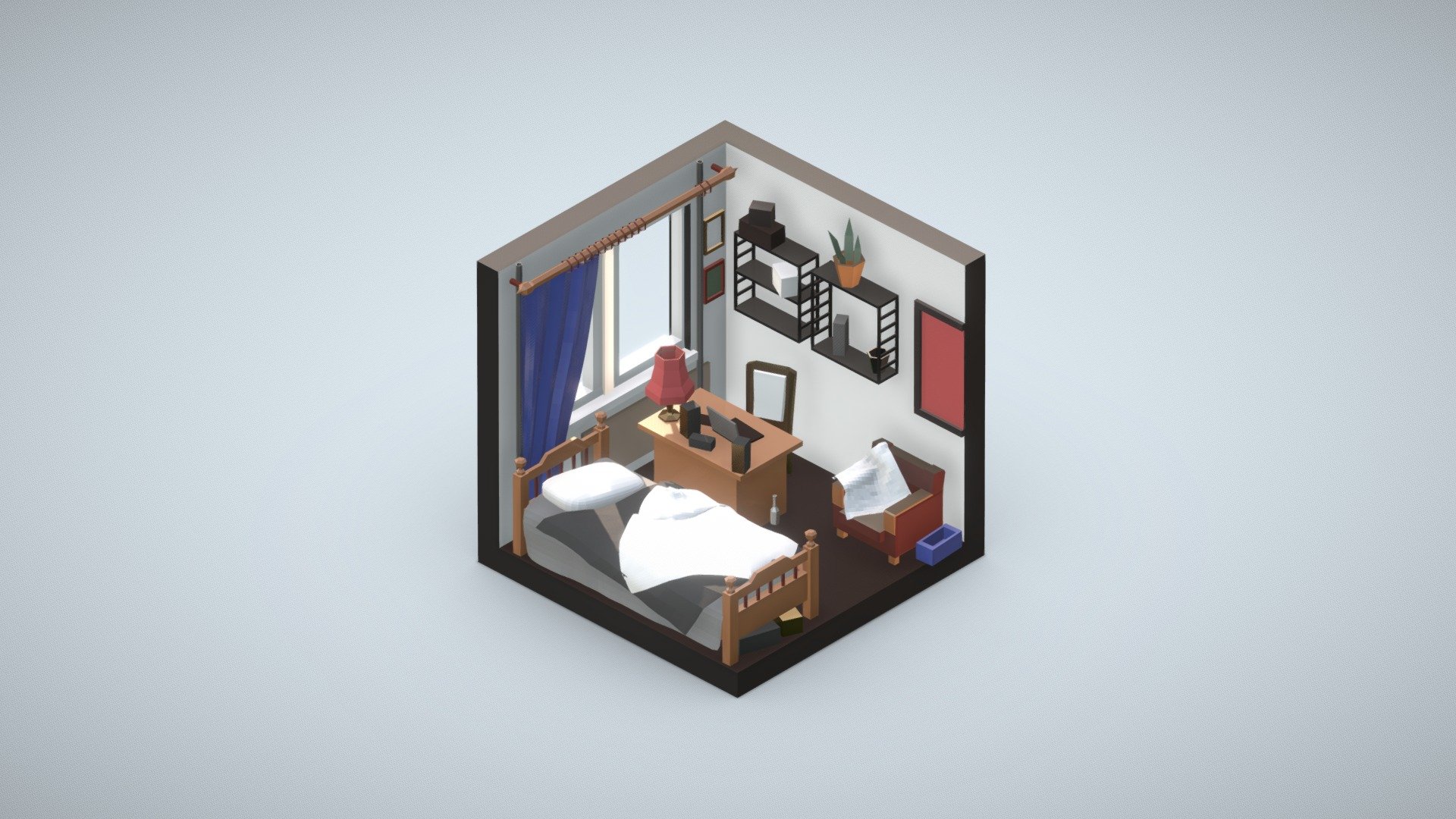 isometric room - Download Free 3D model by tkkjee [6a960b1] - Sketchfab
