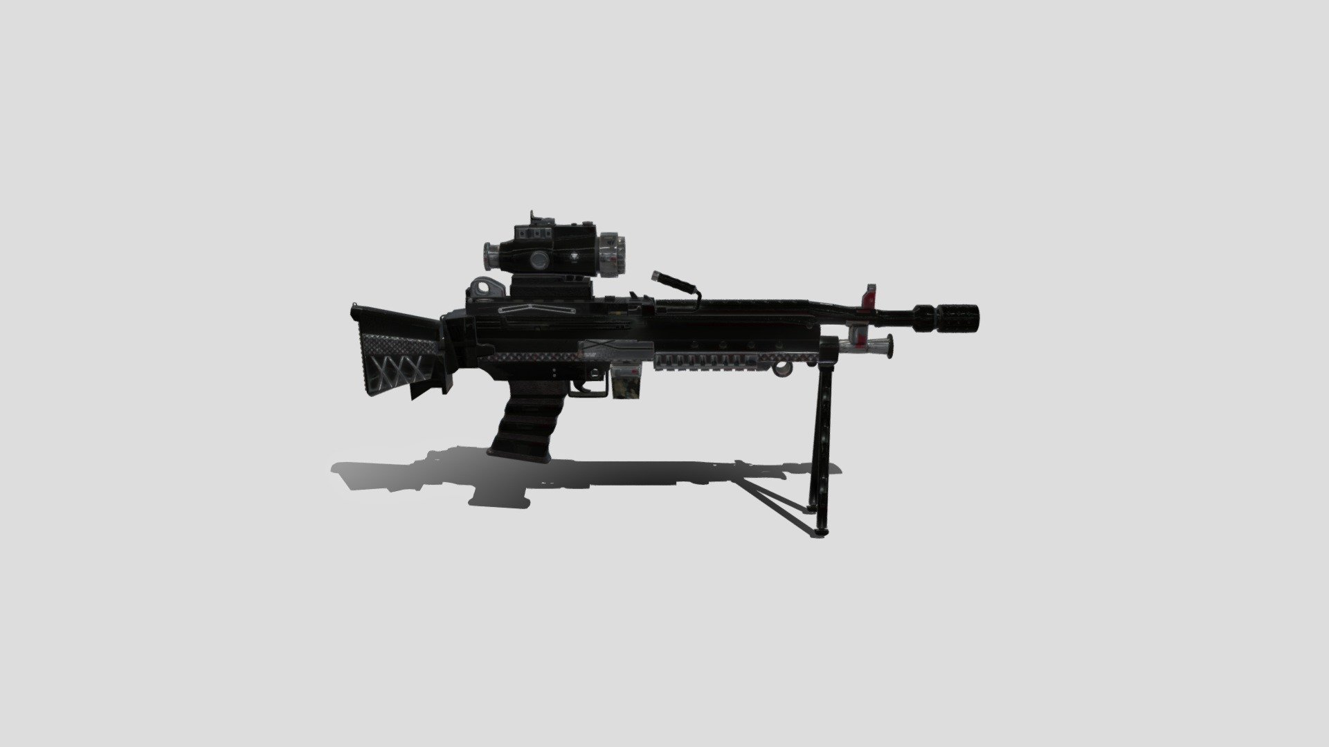 MachineGun GameReady - 3D model by charith945 [6a9d9aa] - Sketchfab