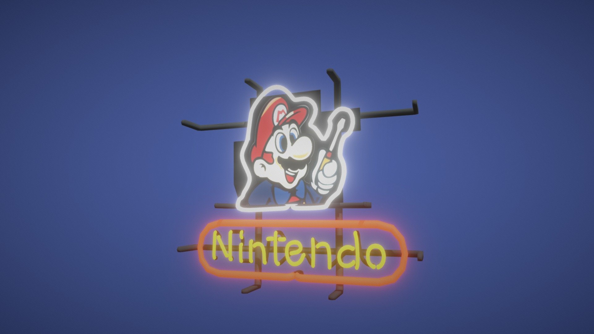 Mario Neon Sign - Download Free 3D model by Twisty_z [6a9dd1e] - Sketchfab
