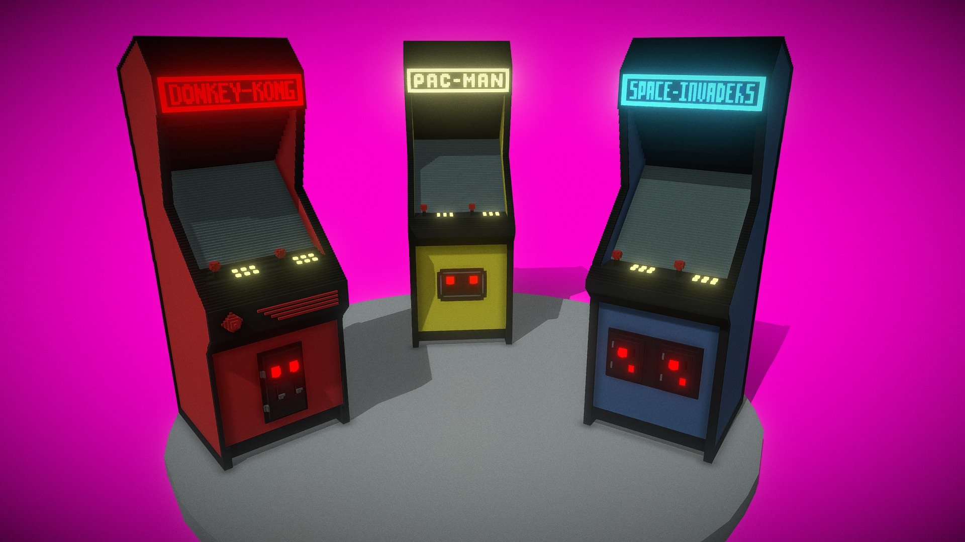 ARCADE VOXEL - 3D model by qpxmedia [6aa2b0d] - Sketchfab