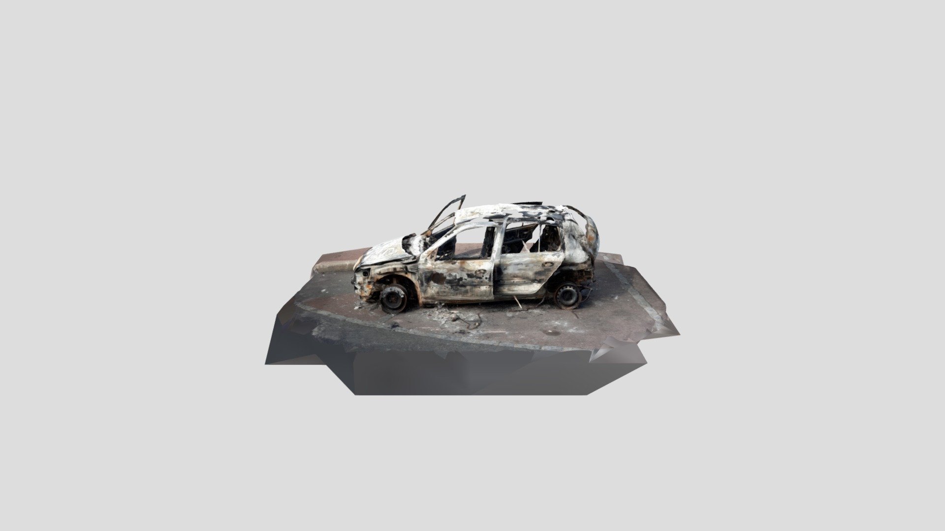 Burnt car - Download Free 3D model by Digitage [6aa2b95] - Sketchfab