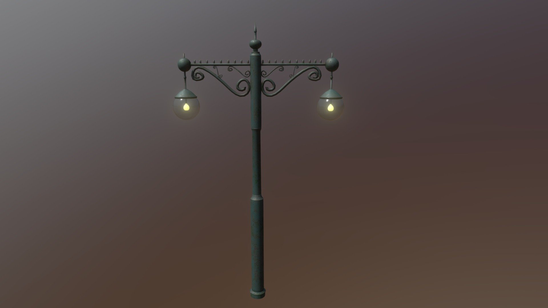 Street lamp two point victorian style - Buy Royalty Free 3D model by ...
