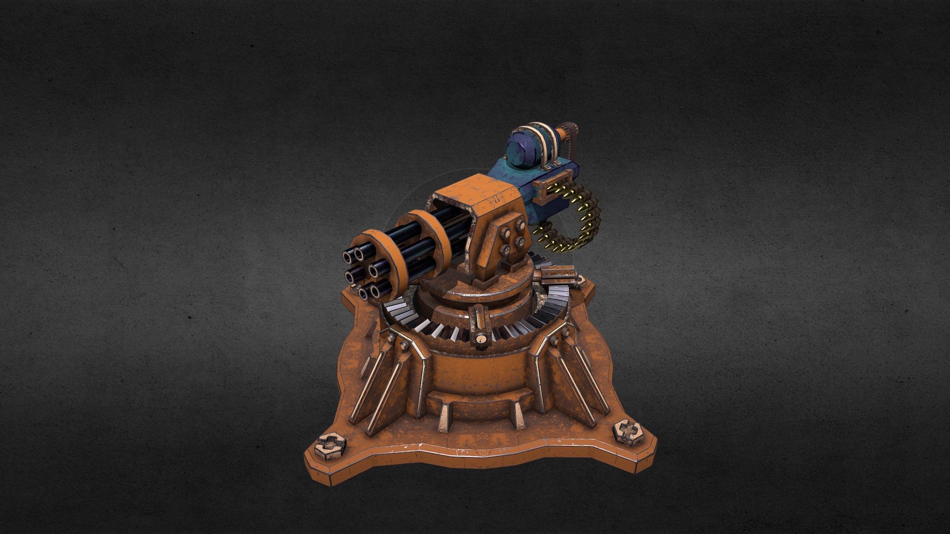 Gun Turret (Factorio) - 3D model by BakedMakerMate [6aa6f3c] - Sketchfab
