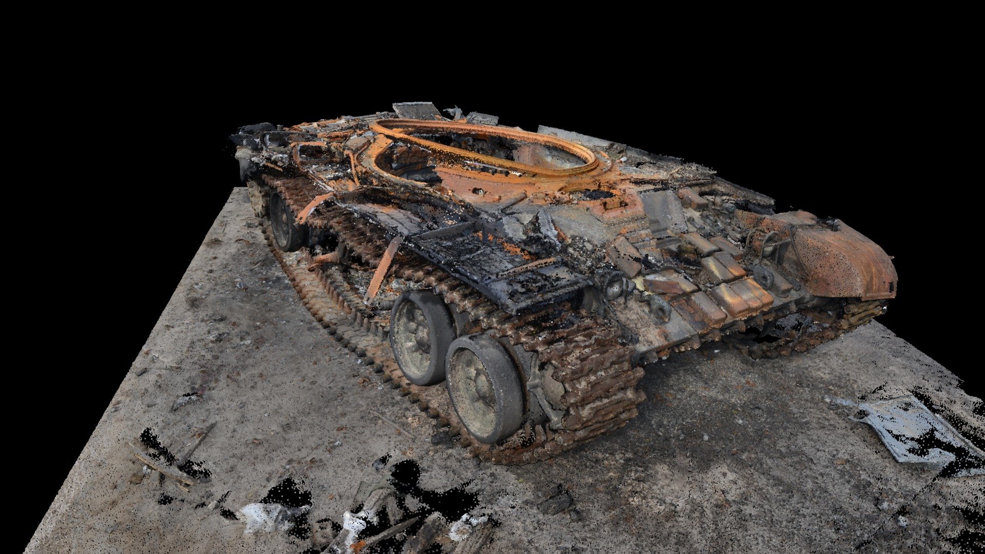 Wrecked tank. Skybyn village - 3D model by Serhii Revenko (@r.sergey01 ...