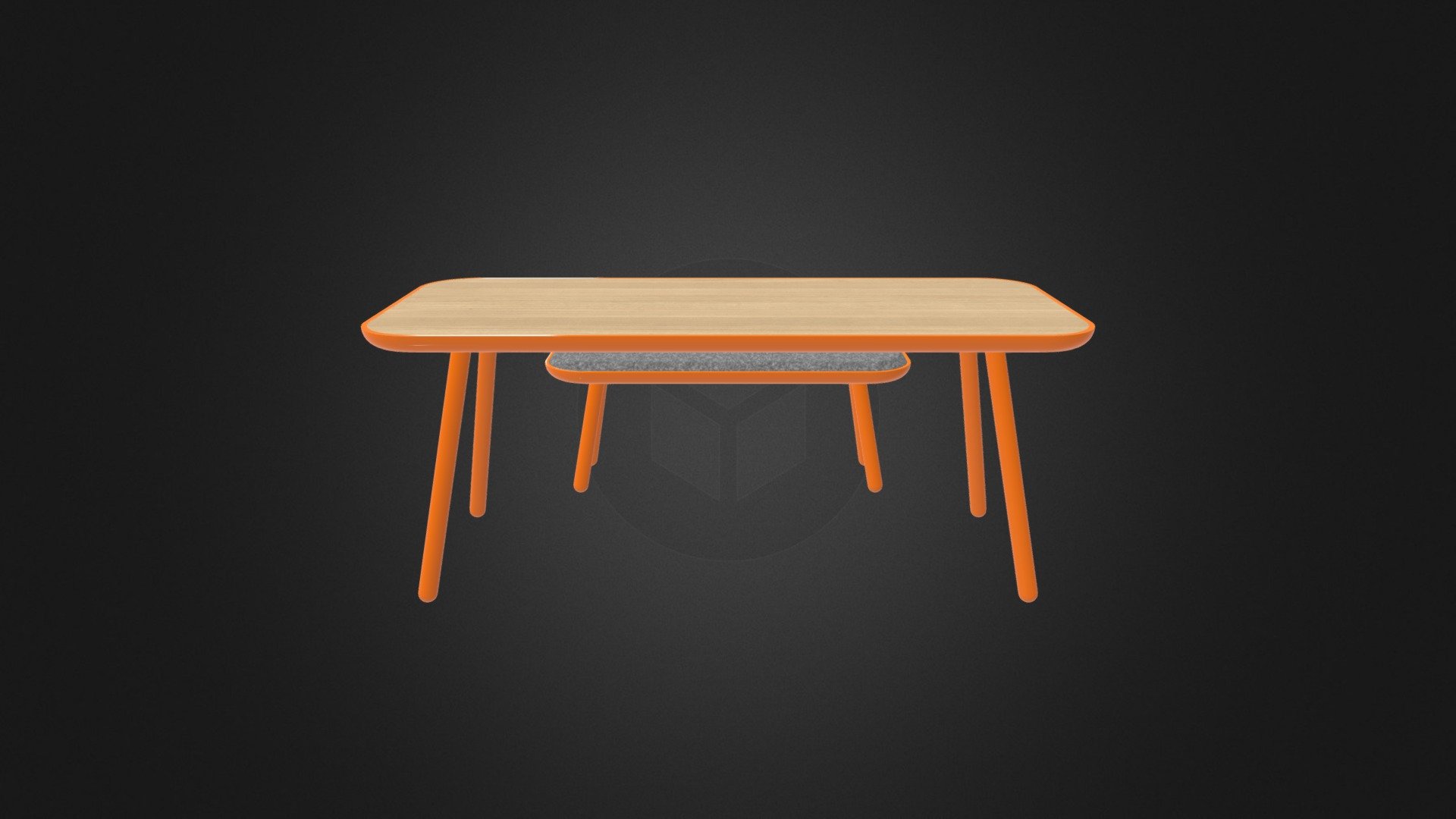 Datum Table+Bench - 3D model by zero716 [6aa7b43] - Sketchfab