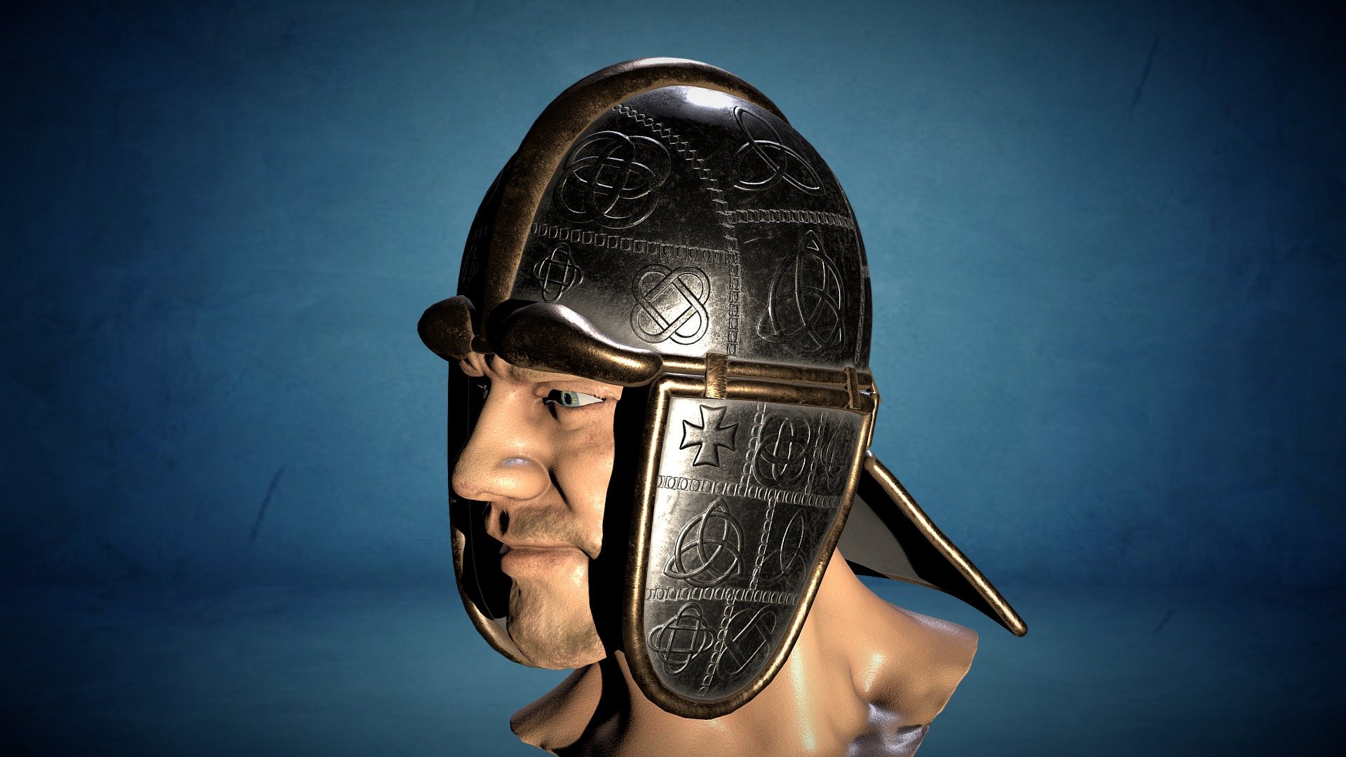 Head and helmet - Download Free 3D model by Andy Woodhead ...