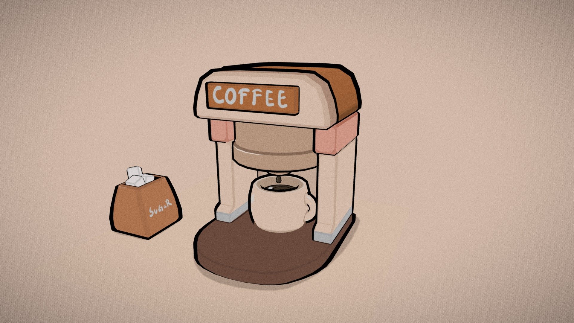 Coffee machine - Download Free 3D model by MiwhyMiwh [6ab0339] - Sketchfab
