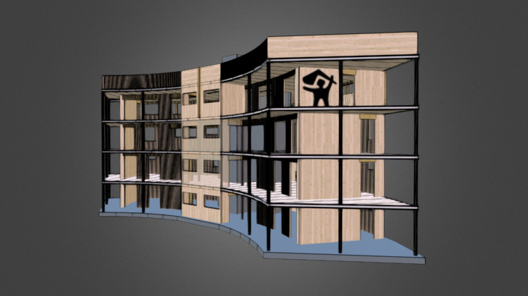 Multistorey CLT buildings - 3D model by ErgodomusTimberEngineering ...