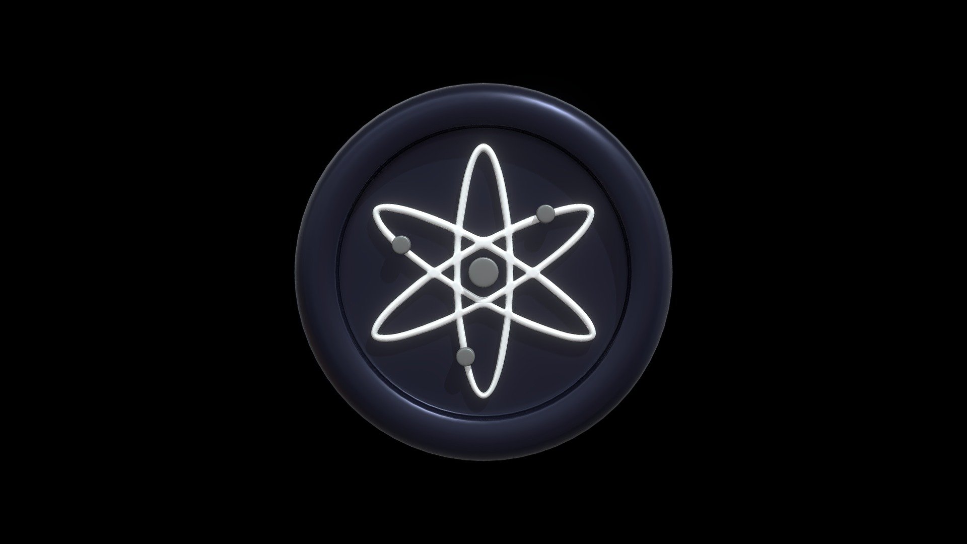 Cosmos or ATOM Crypto Coin with cartoon style - Buy Royalty Free 3D ...