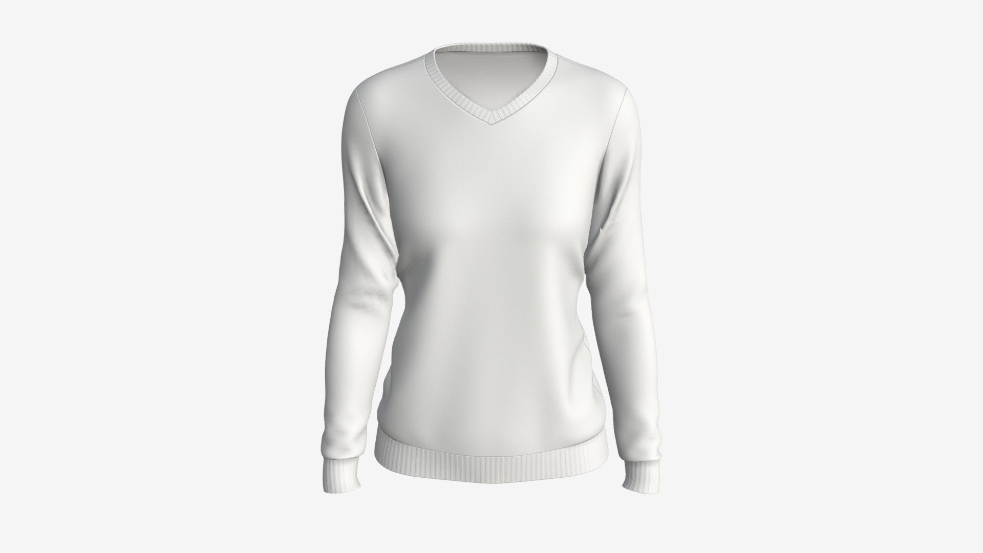 Sweatshirt for Women Mockup 02 White - Buy Royalty Free 3D model by ...