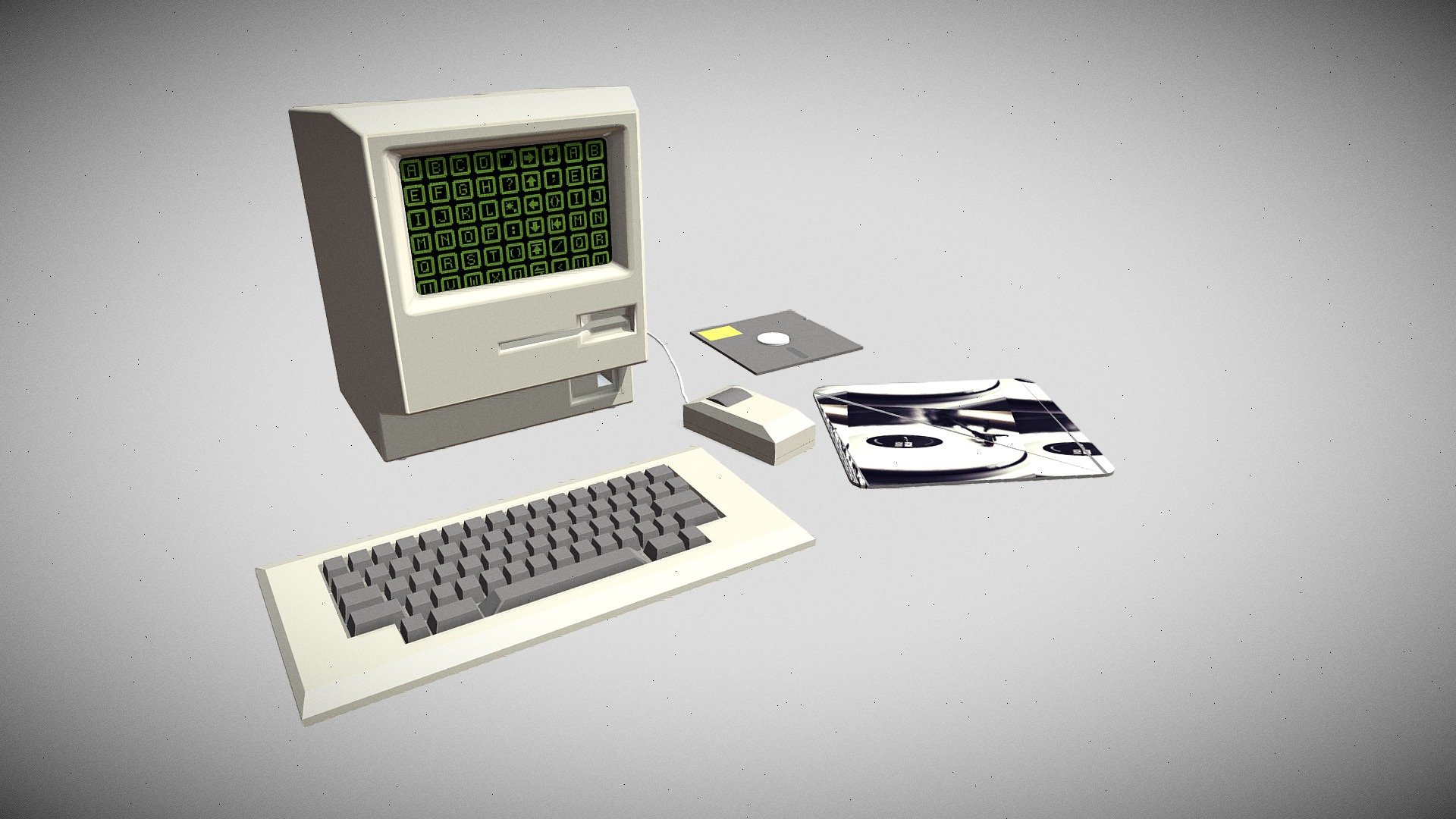 Mac 128K - 古董时代 - Download Free 3D model by MrdT (@mrdt.club) [6ab50bf ...