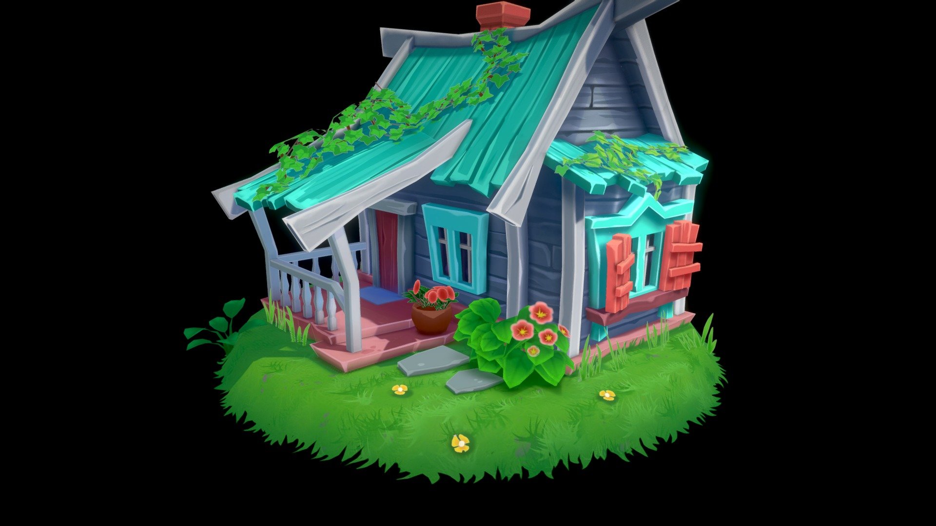 stylized_house - 3D model by Dejana (@dejanacecavac) [6aba980] - Sketchfab