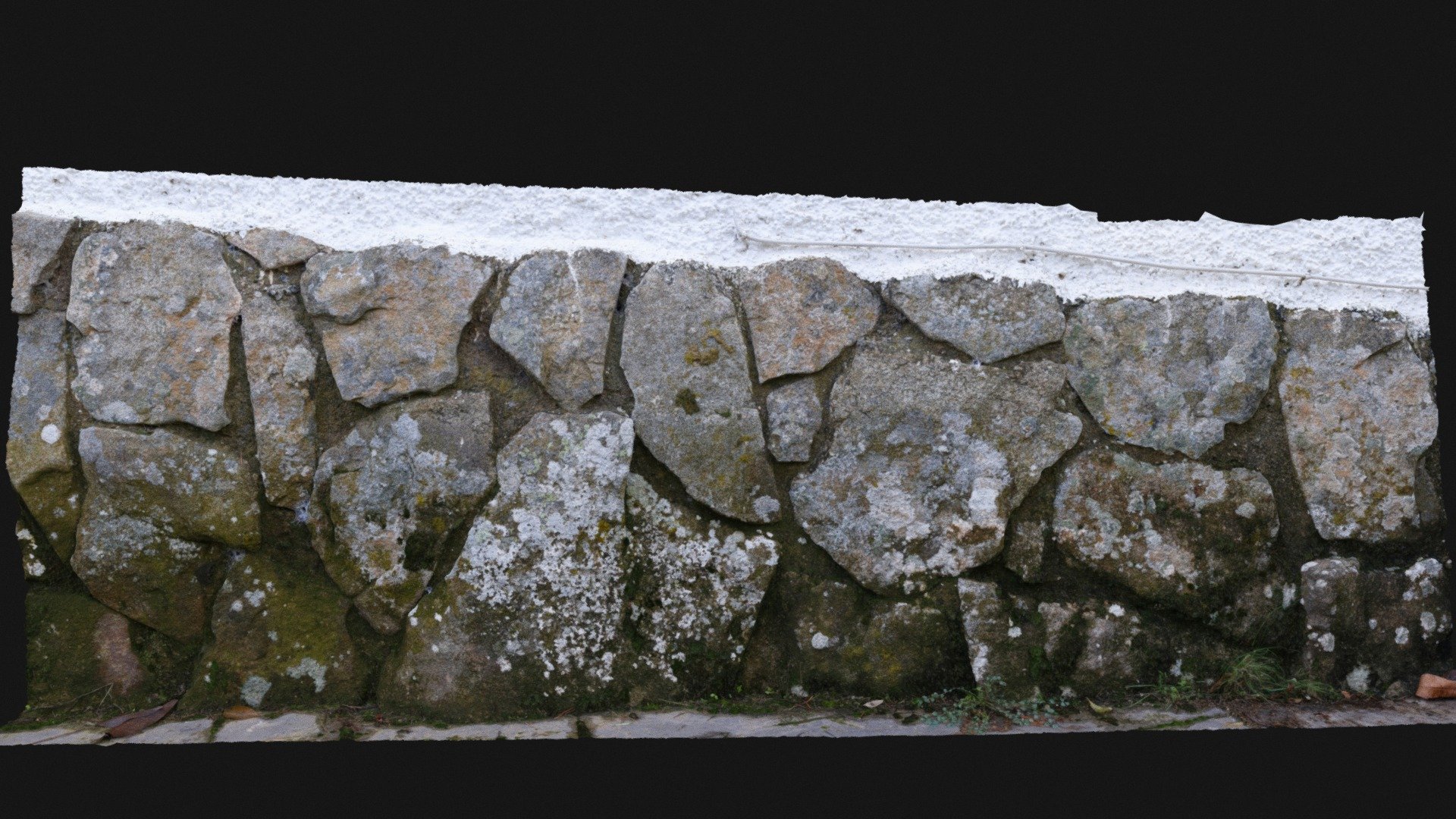 Low stone plinth with white-painted walls - Scan - Download Free 3D ...
