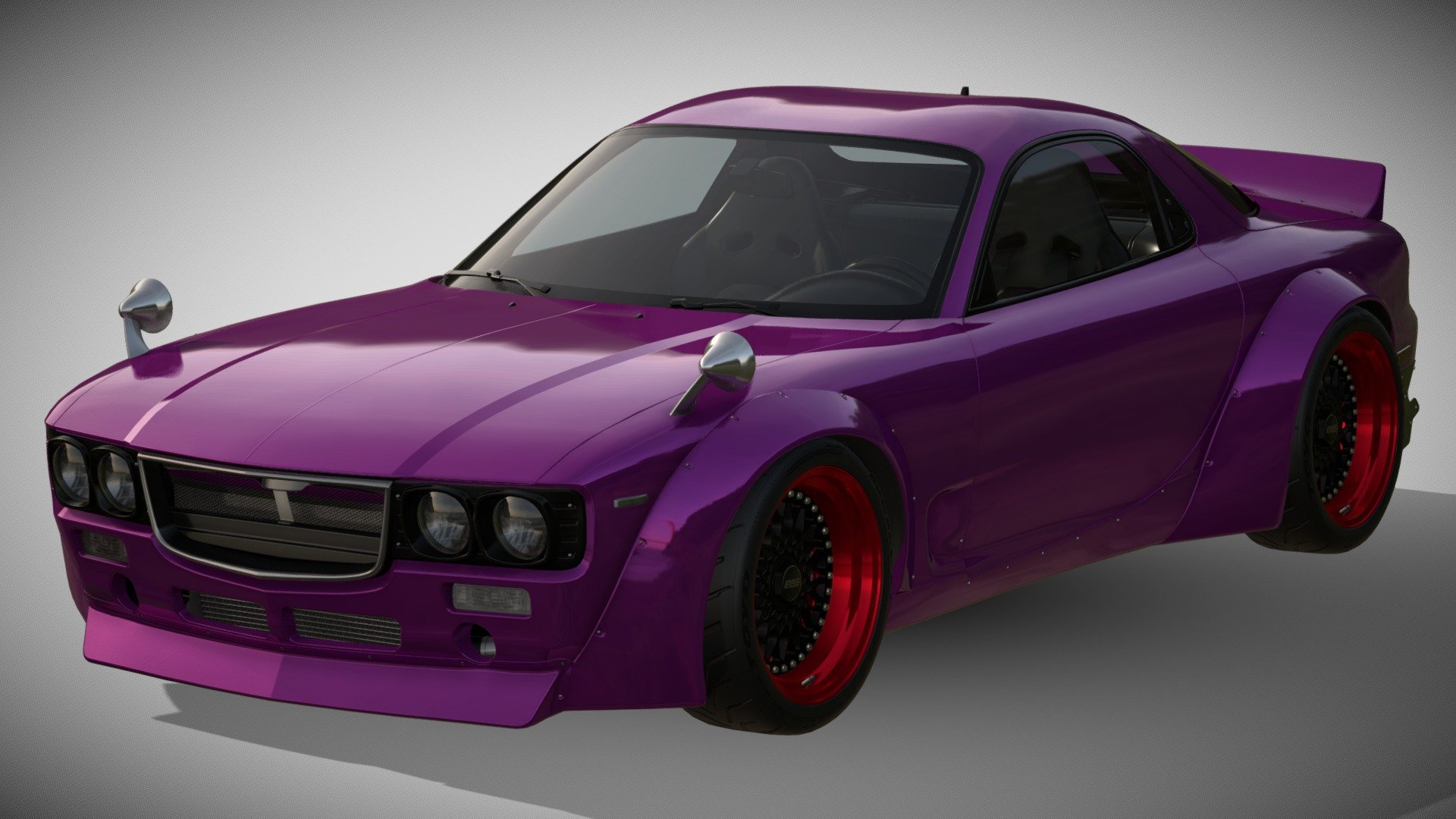 2016 Pandem Mazda FD3S V2 Boss Aero Kit - Download Free 3D model by ...