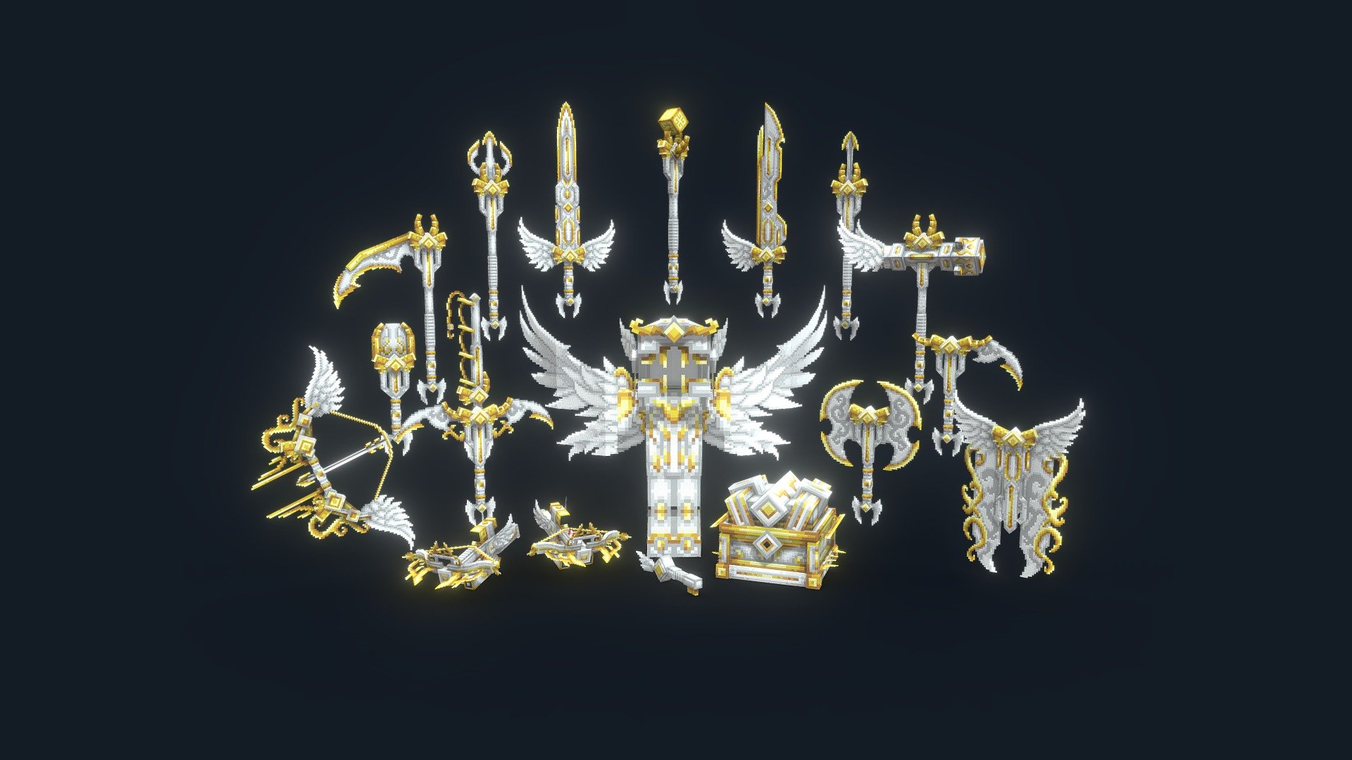 Fairy Weapons & Tools Set - 3D model by Polygony (@polygonymc) [6abdd3a ...