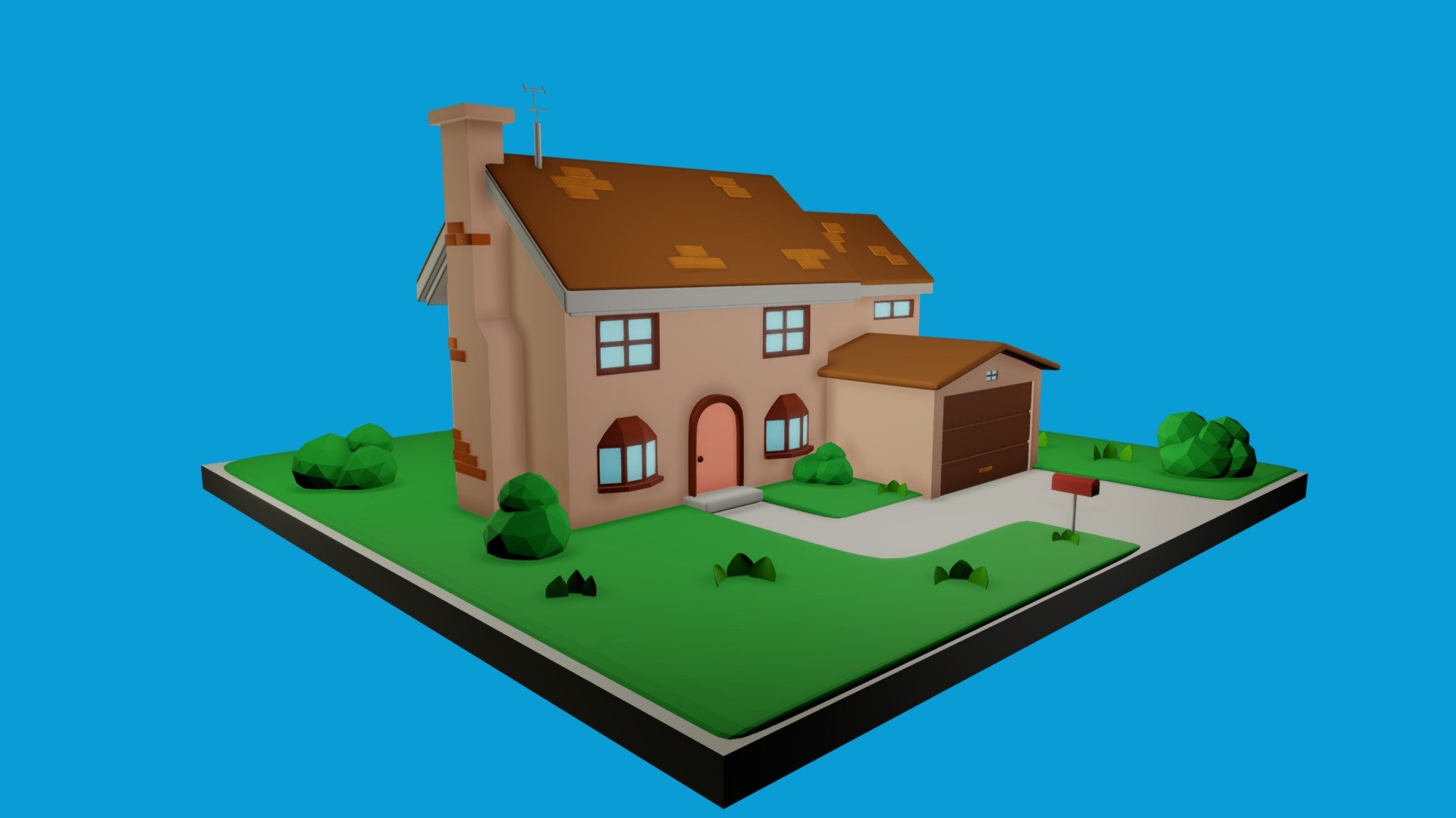 Simpsons house - Download Free 3D model by JuliaIce [6abe7e7] - Sketchfab