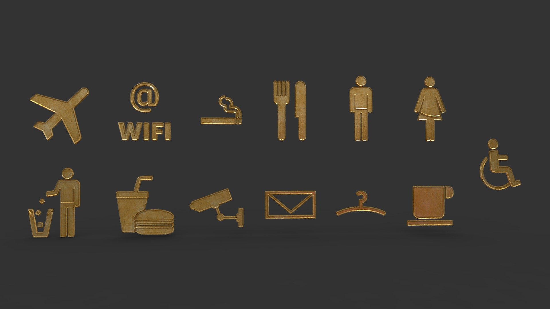 City Icons Pack - Symbols - Download Free 3D model by Unreal Designer ...