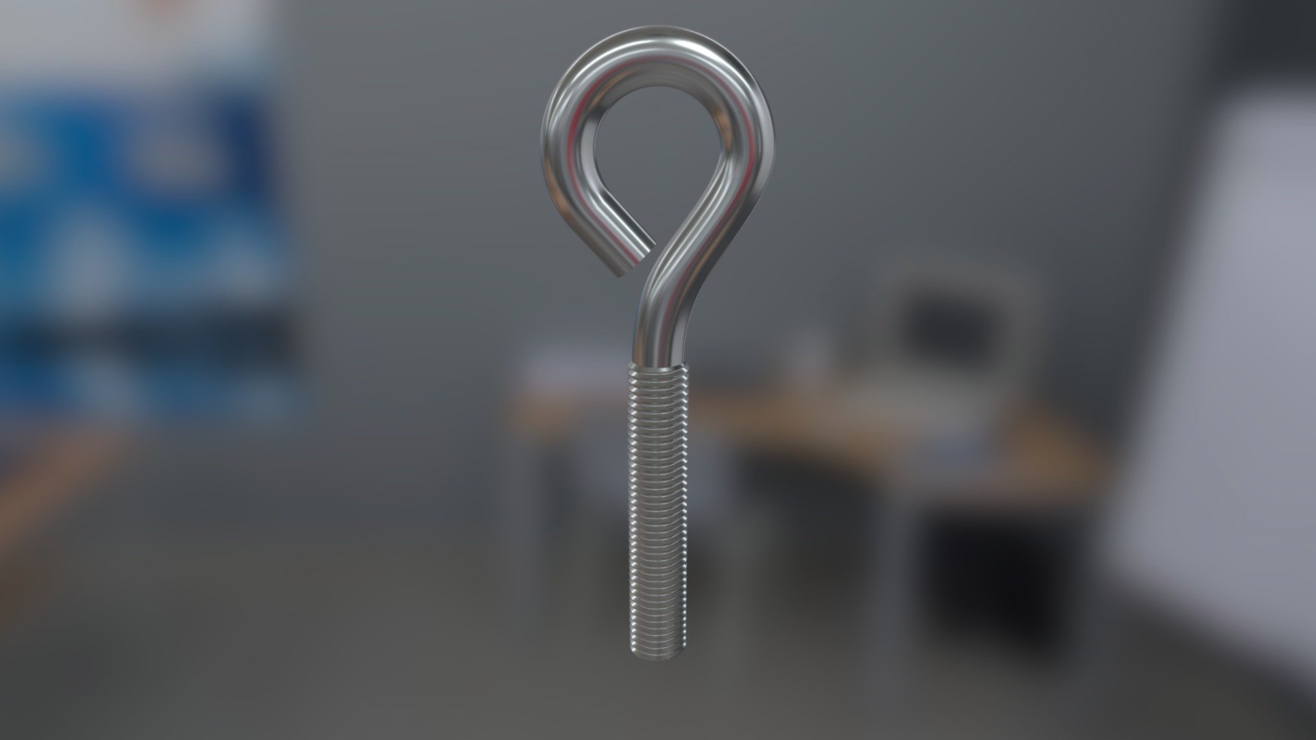 3/8 in. x 4 in. Stainless Steel Eye Bolt - Download Free 3D model by ...