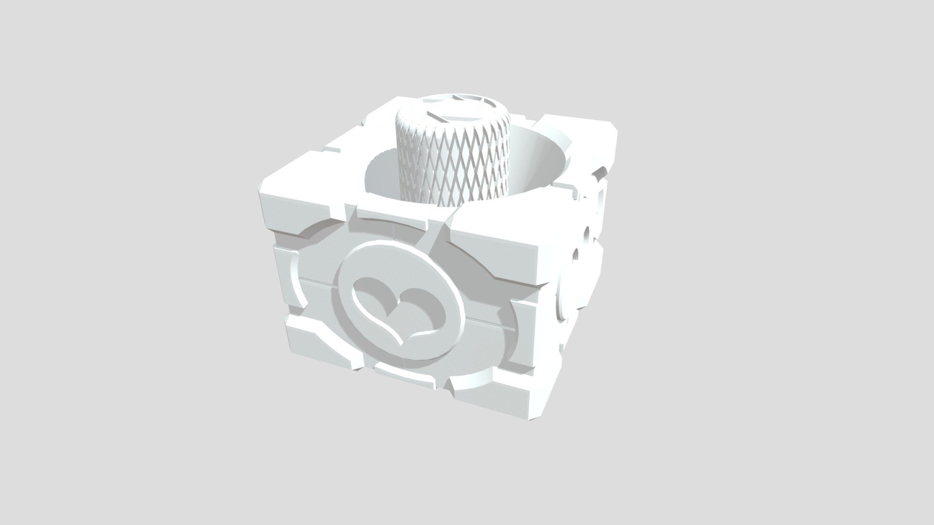 Fusion Companion Cube V26 - 3D model by akvanderslice [6ac2550] - Sketchfab