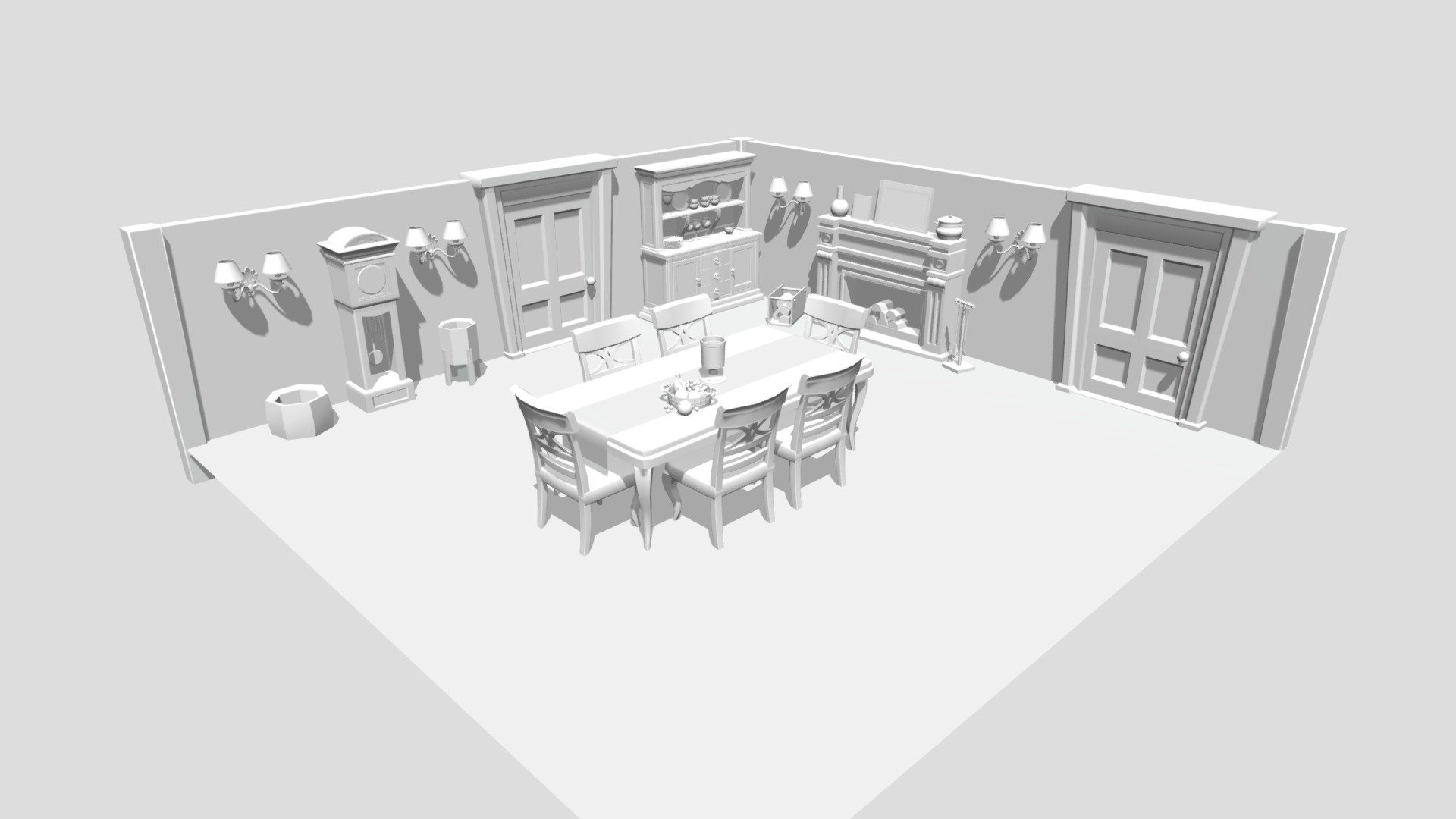 diningRoom - 3D model by Meytal Zilberman (@zmeytali) [6ac3d43] - Sketchfab