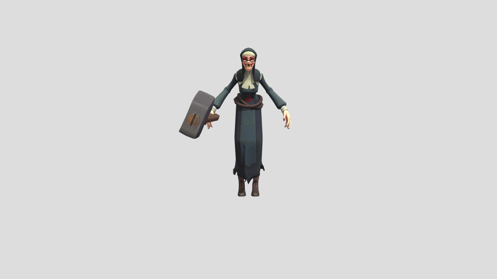 Horror brawl_1000evil nun madeline HB - Download Free 3D model by Evil Snowman! ☃️ (@t4396425 ...