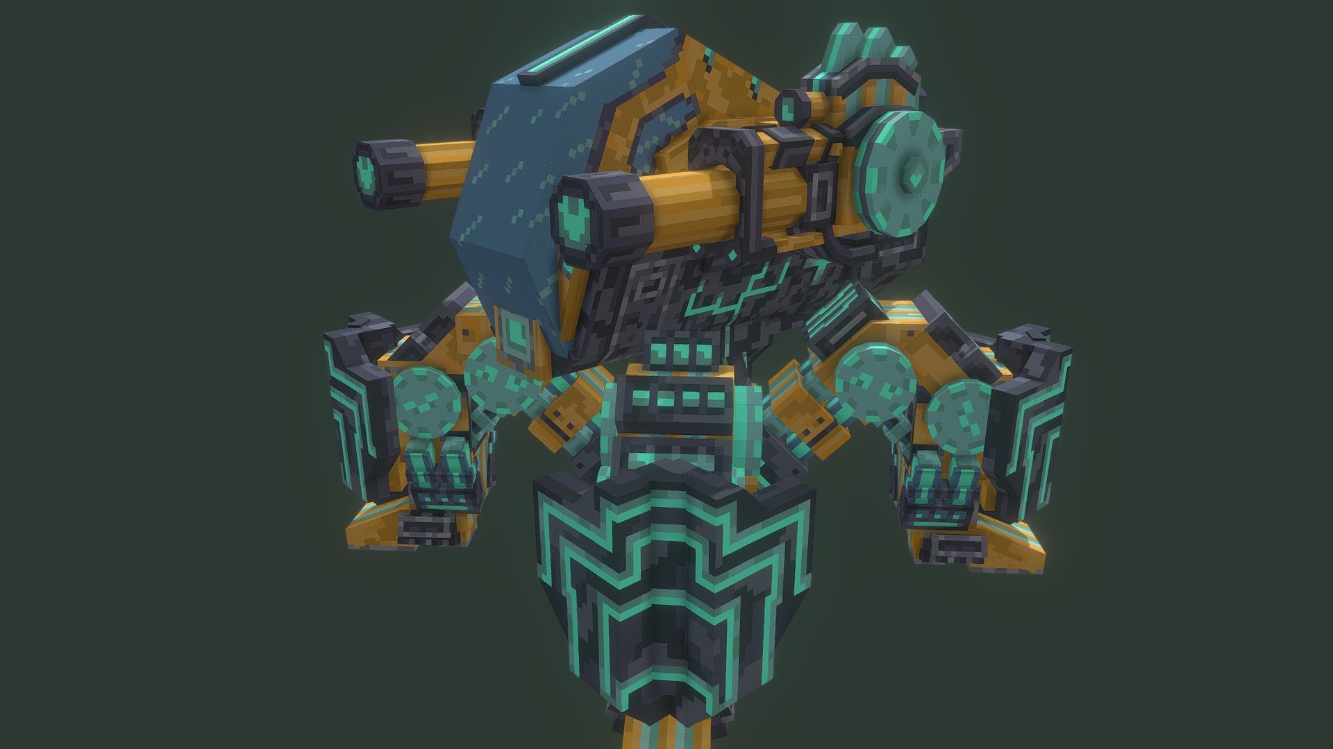 Bumblbee V1 Mech [Low-poly] - 3D model by fizikoldun (@Maks48) [6aca3b6 ...