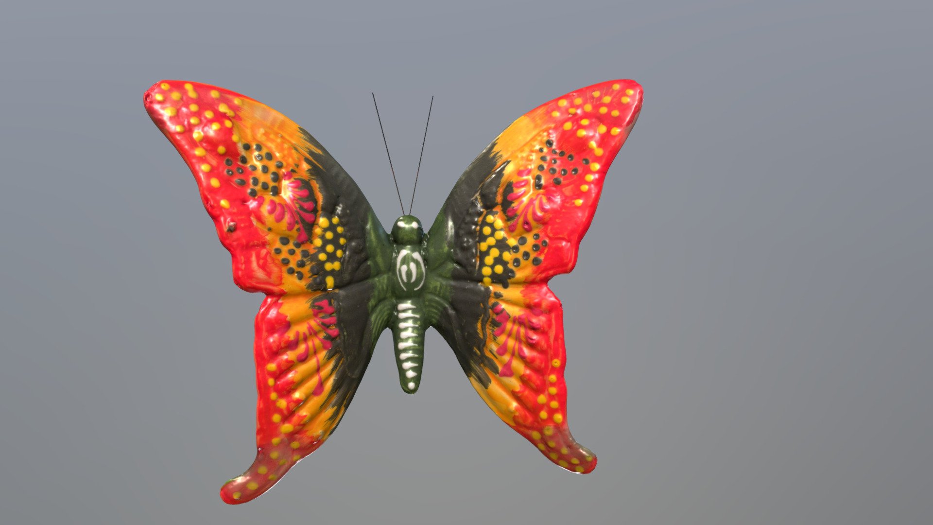 Mariposa cerámica - 3D model by KEmarketing [6ad0148] - Sketchfab