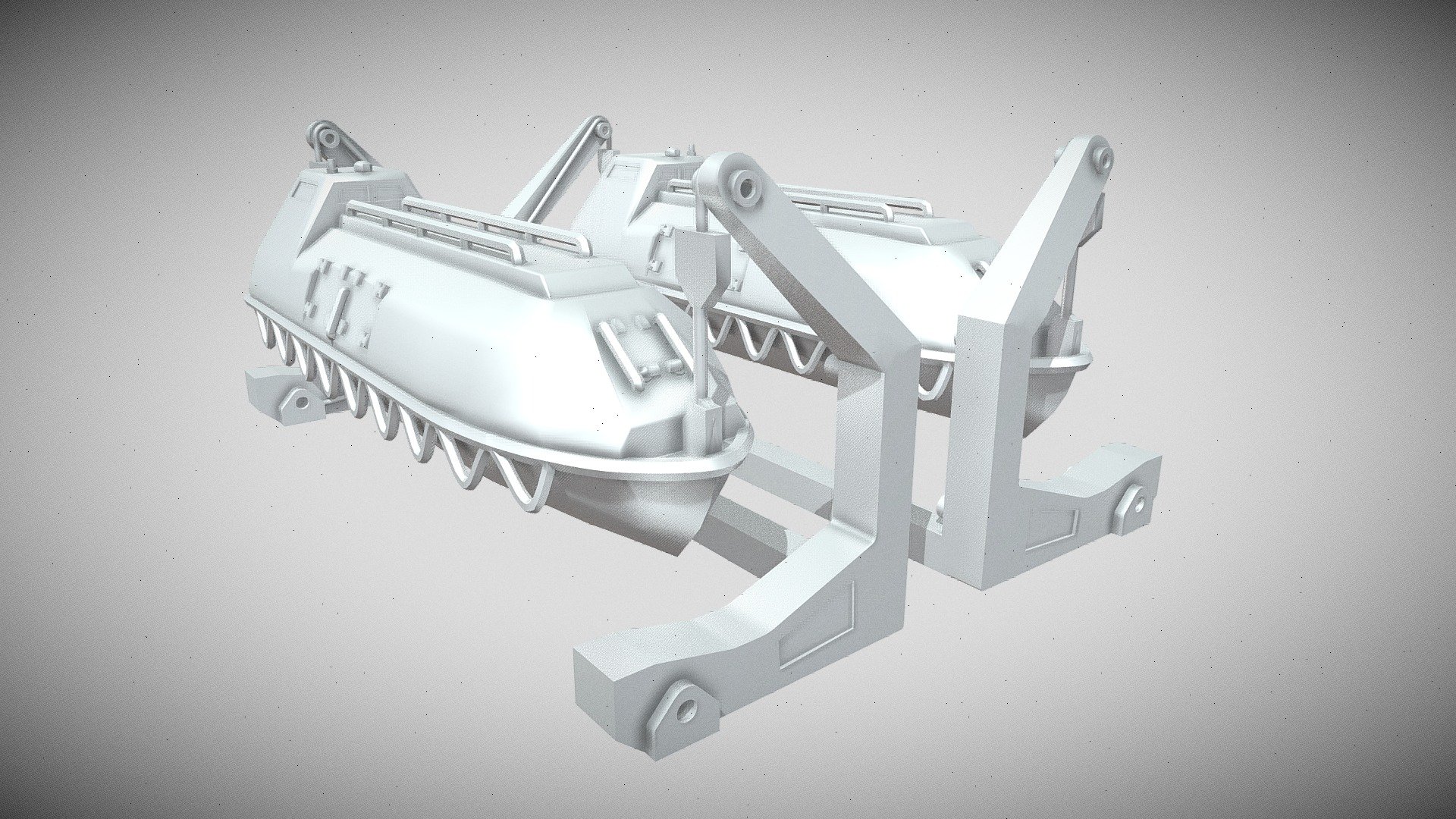 lifeboats prepared for printing on a small scale - Buy Royalty Free 3D ...