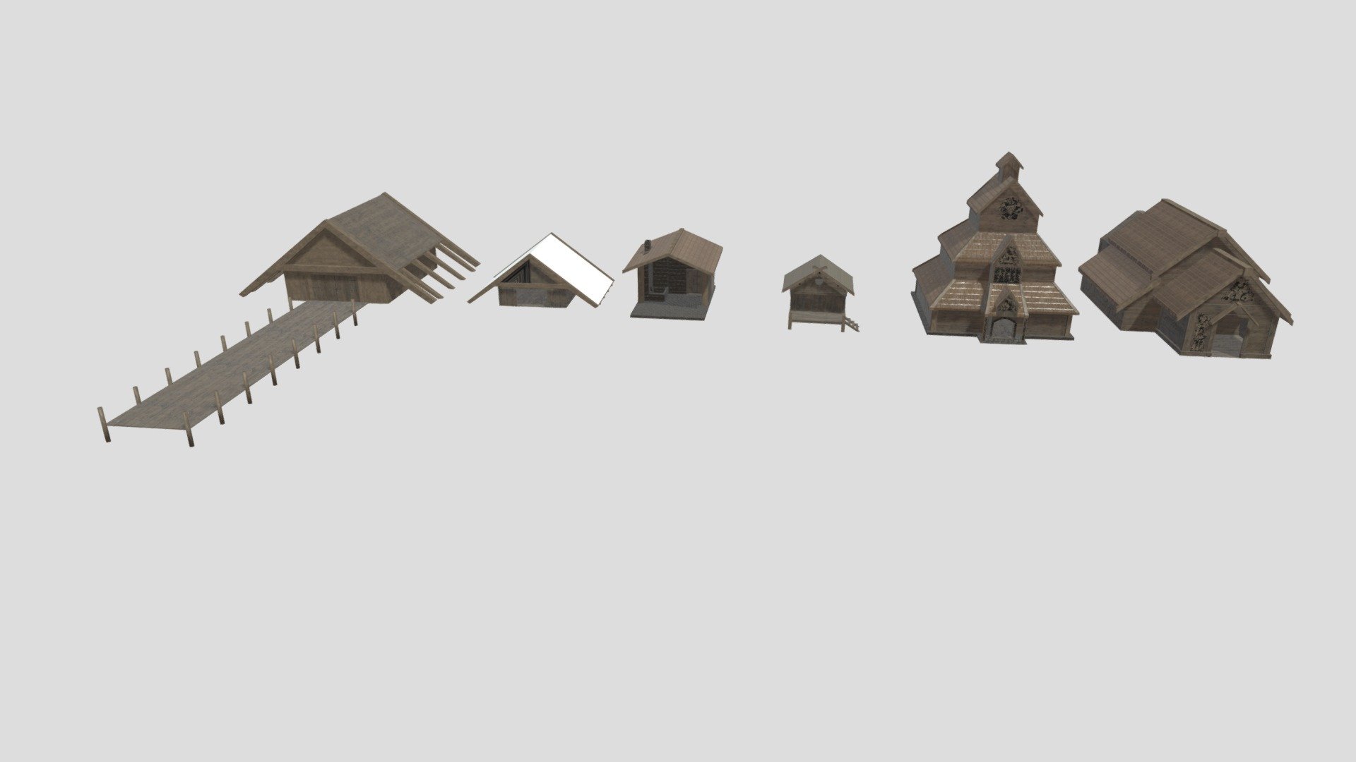 Viking buildings - Download Free 3D model by A9908244 [6ad1aaa] - Sketchfab
