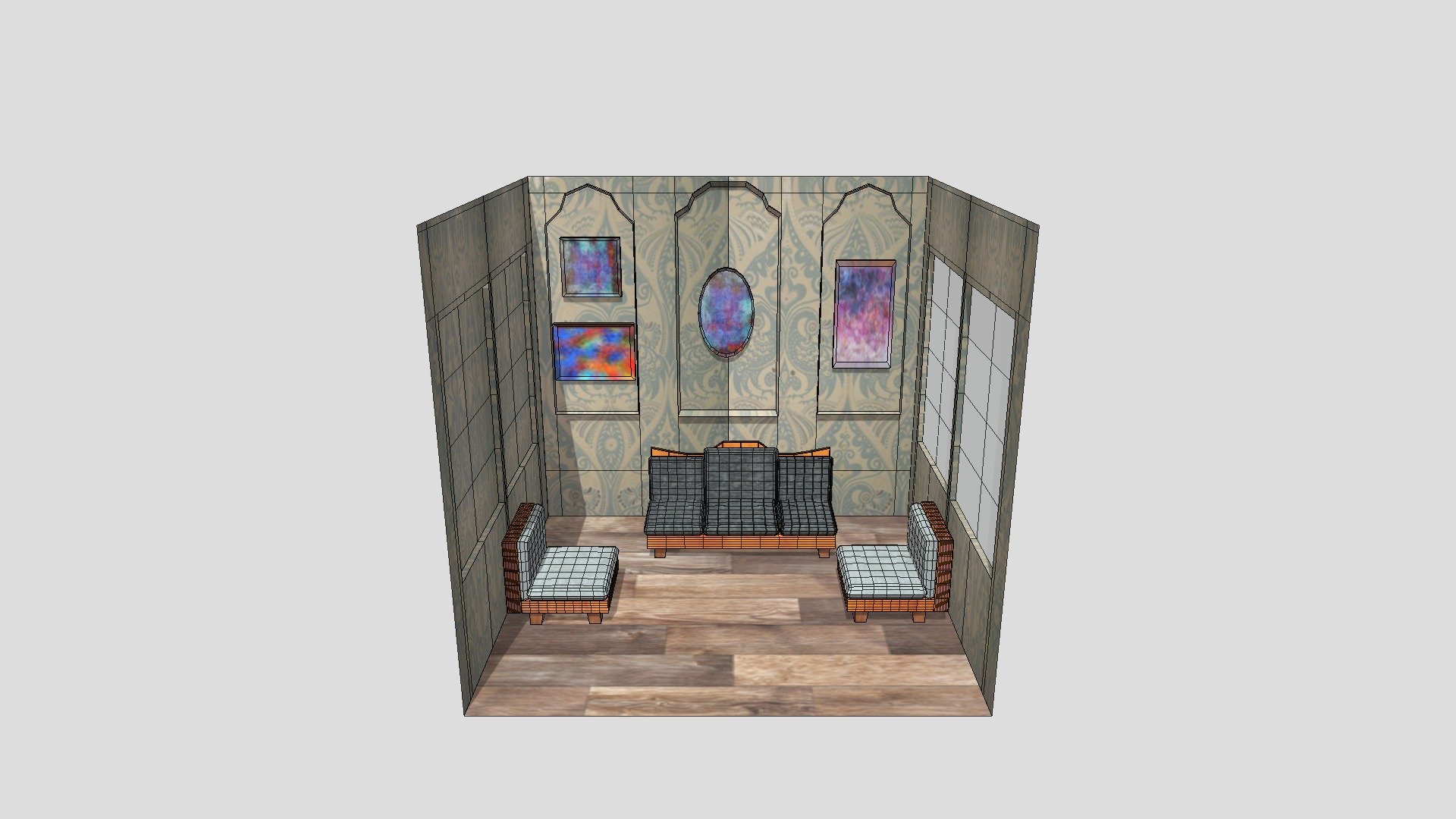 VictorianRoom - 3D model by DBELCHER2 [6ad235c] - Sketchfab