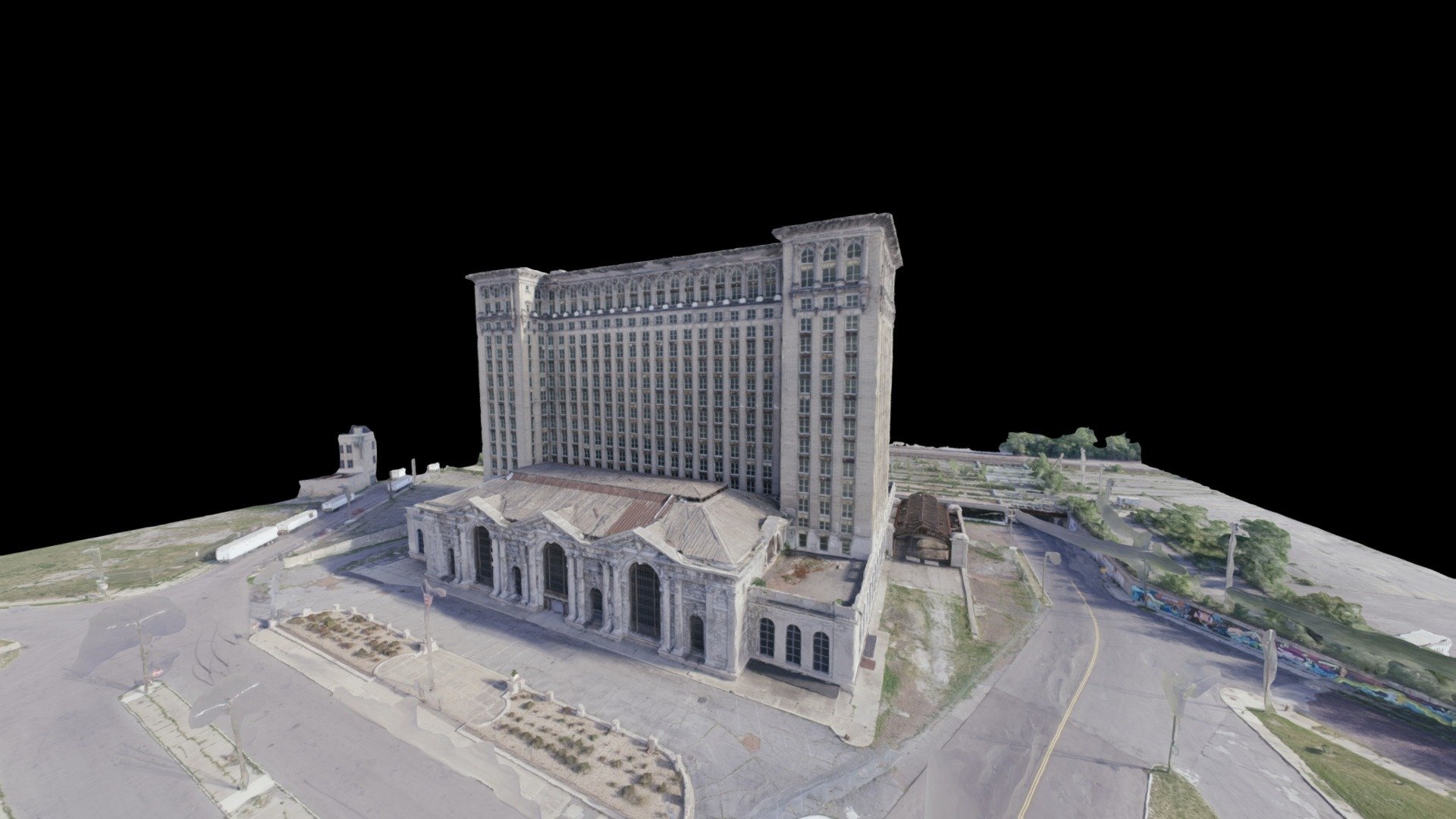 Michigan Central Station 2 Simplified 3d Mesh - 3D model by aidenminter ...
