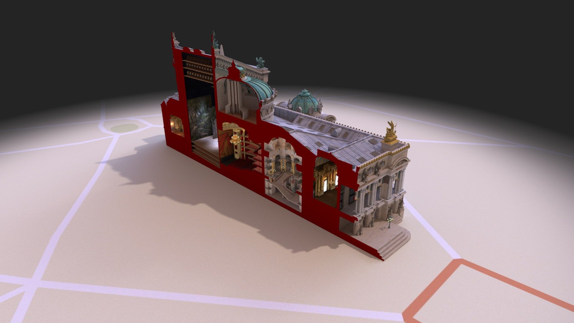 Opera Garnier cuted - 3D model by leo kerjean (@leo.kerjean) [6ad54f1 ...