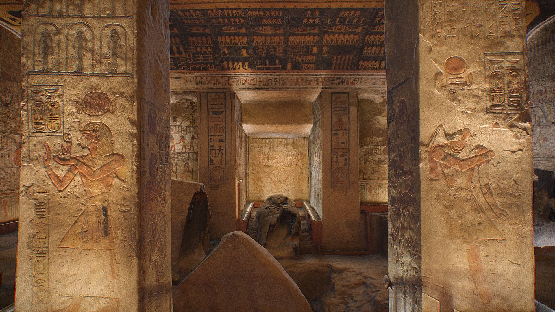 Ramesses V-VI (KV9) - 3D model by Flyover Zone (@FlyoverZone) [6ada900 ...