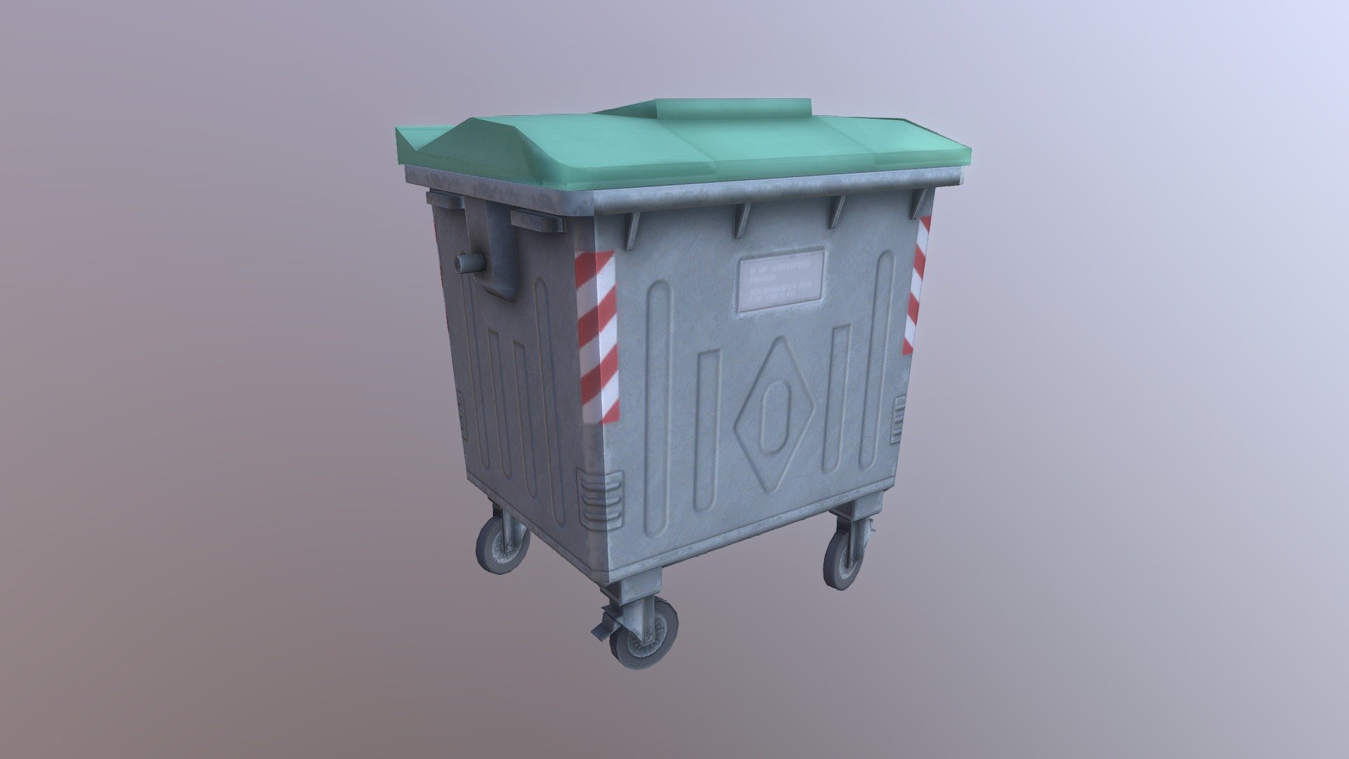 Metallic Trash Bin - 3D model by llama (@scssoftware) [6add1b7] - Sketchfab