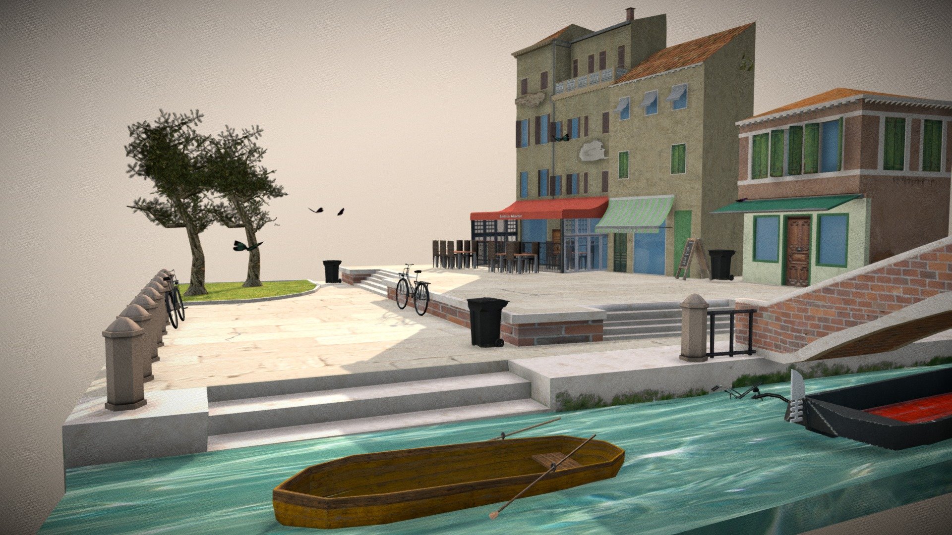 City Scene Venice - 3D model by MartijnDhondt [6ade425] - Sketchfab