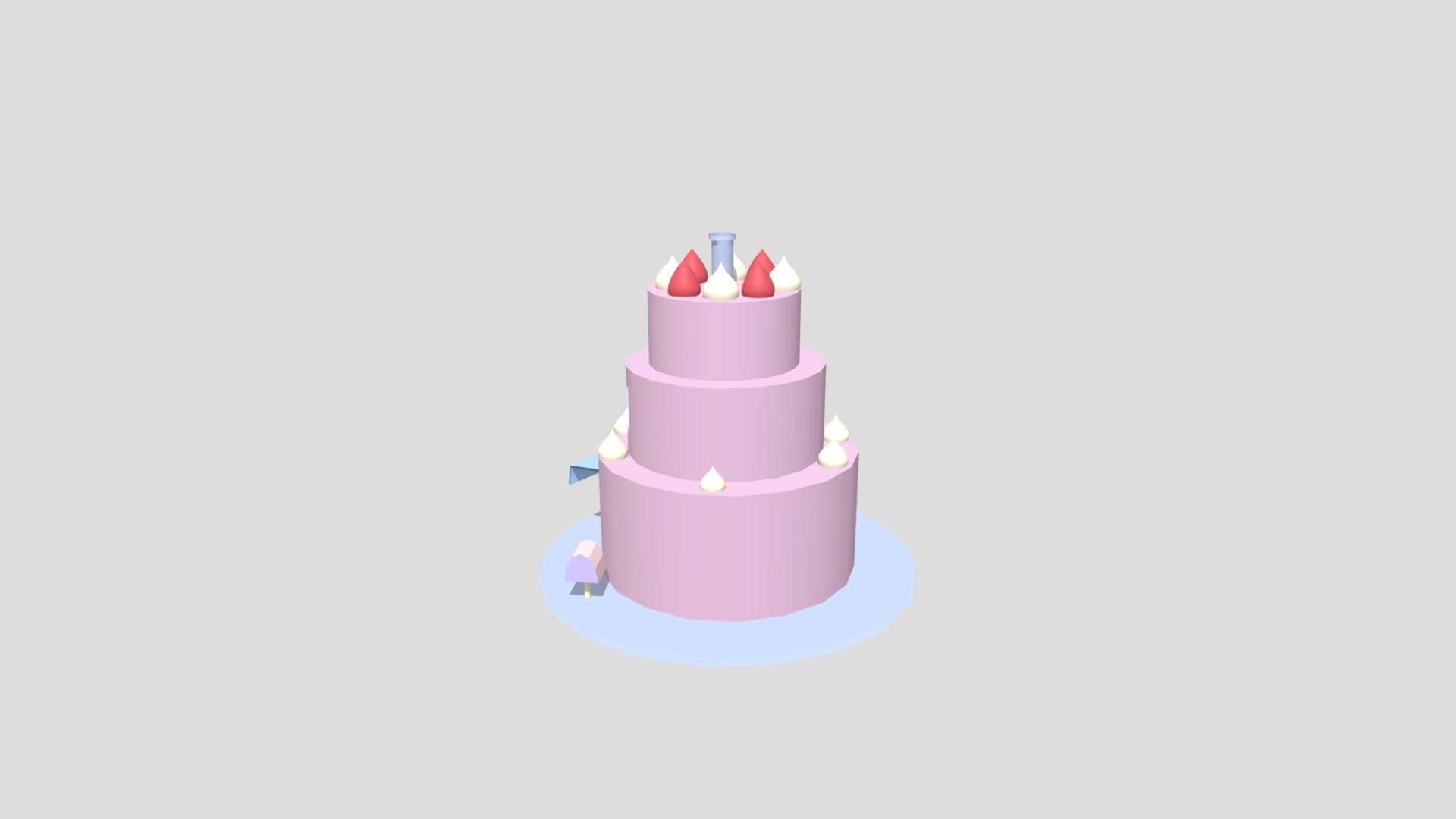 cake house final - 3D model by caterinangwenxuen [6ade9e7] - Sketchfab