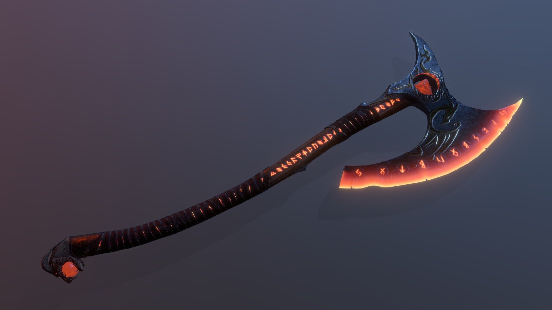 Dragon Axe - 3D model by ver3zeg7 [6ae2327] - Sketchfab