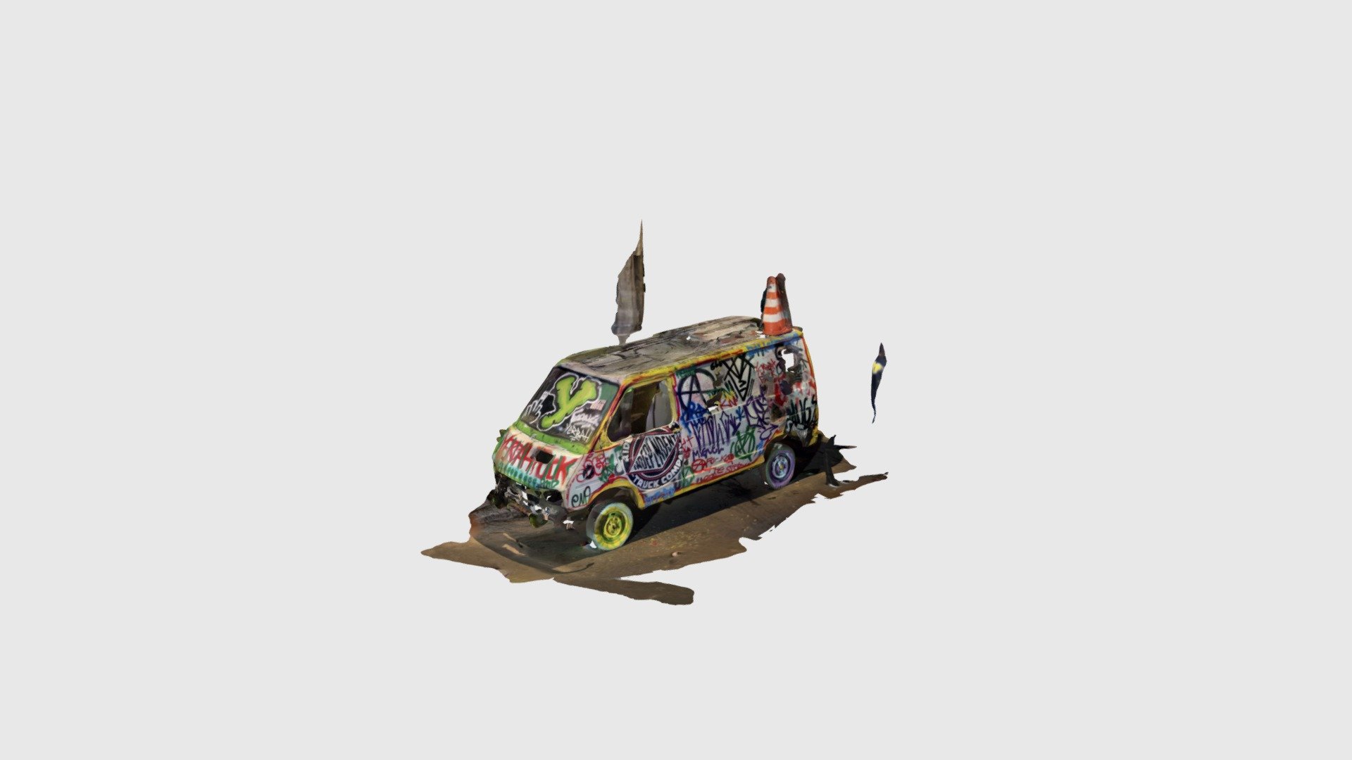 Graffiti van - Download Free 3D model by Djmosquito [6ae6f52] - Sketchfab
