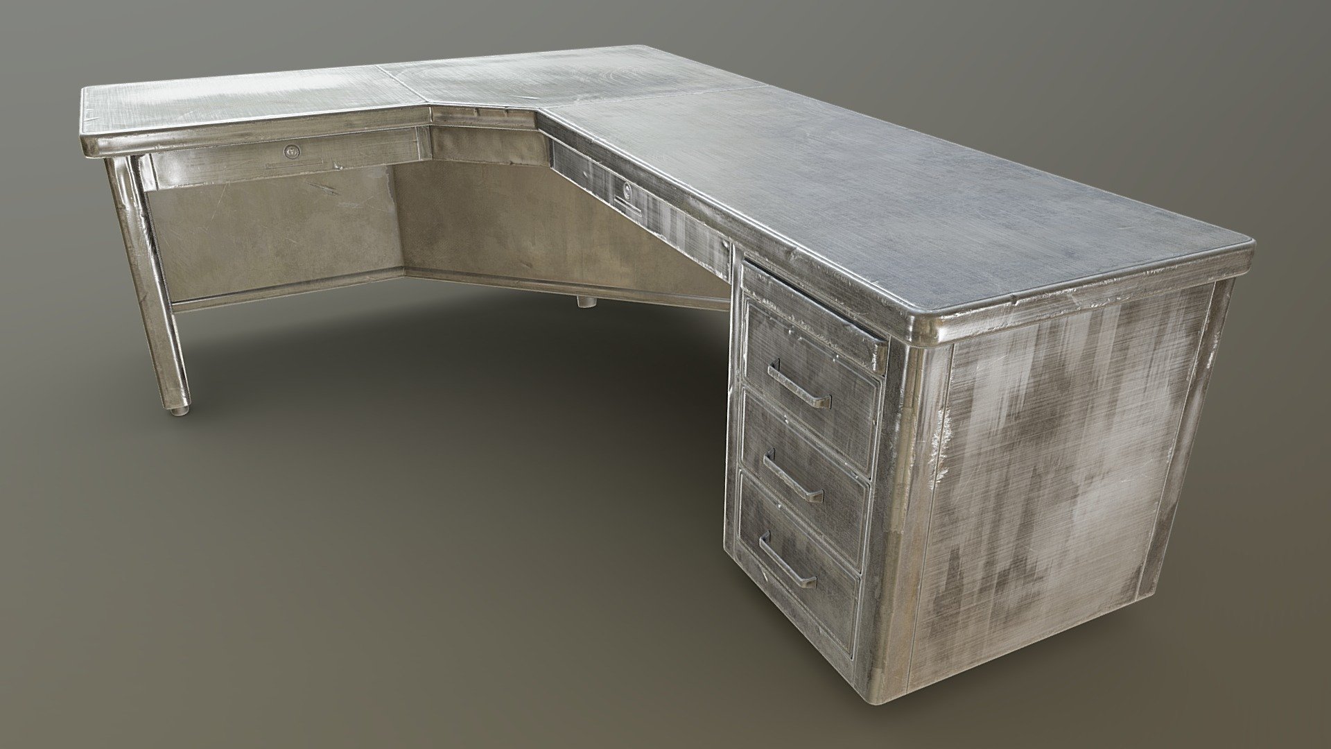 Fallout 3 - Metal Corner Desk - Mod Remake - Buy Royalty Free 3D model ...