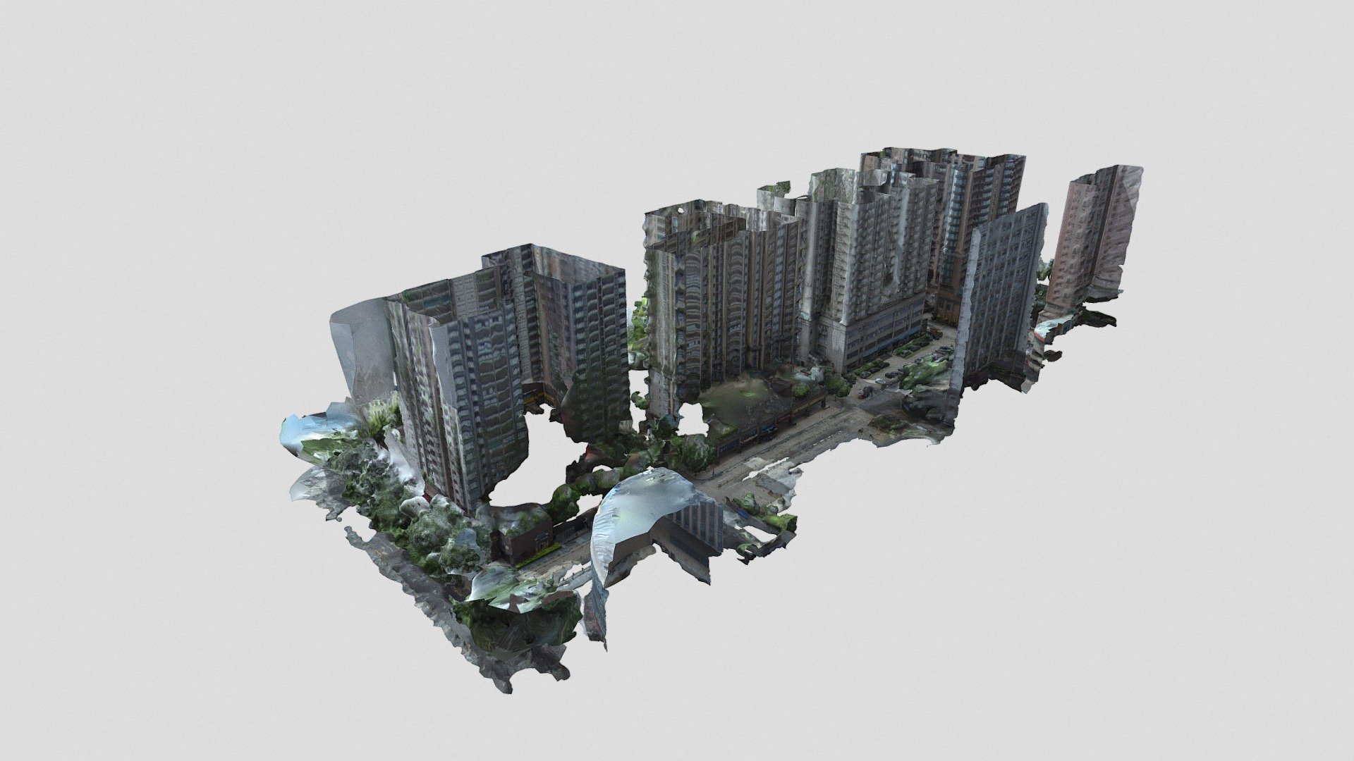 Four Buildings large scale city photogrammetry - Buy Royalty Free 3D ...