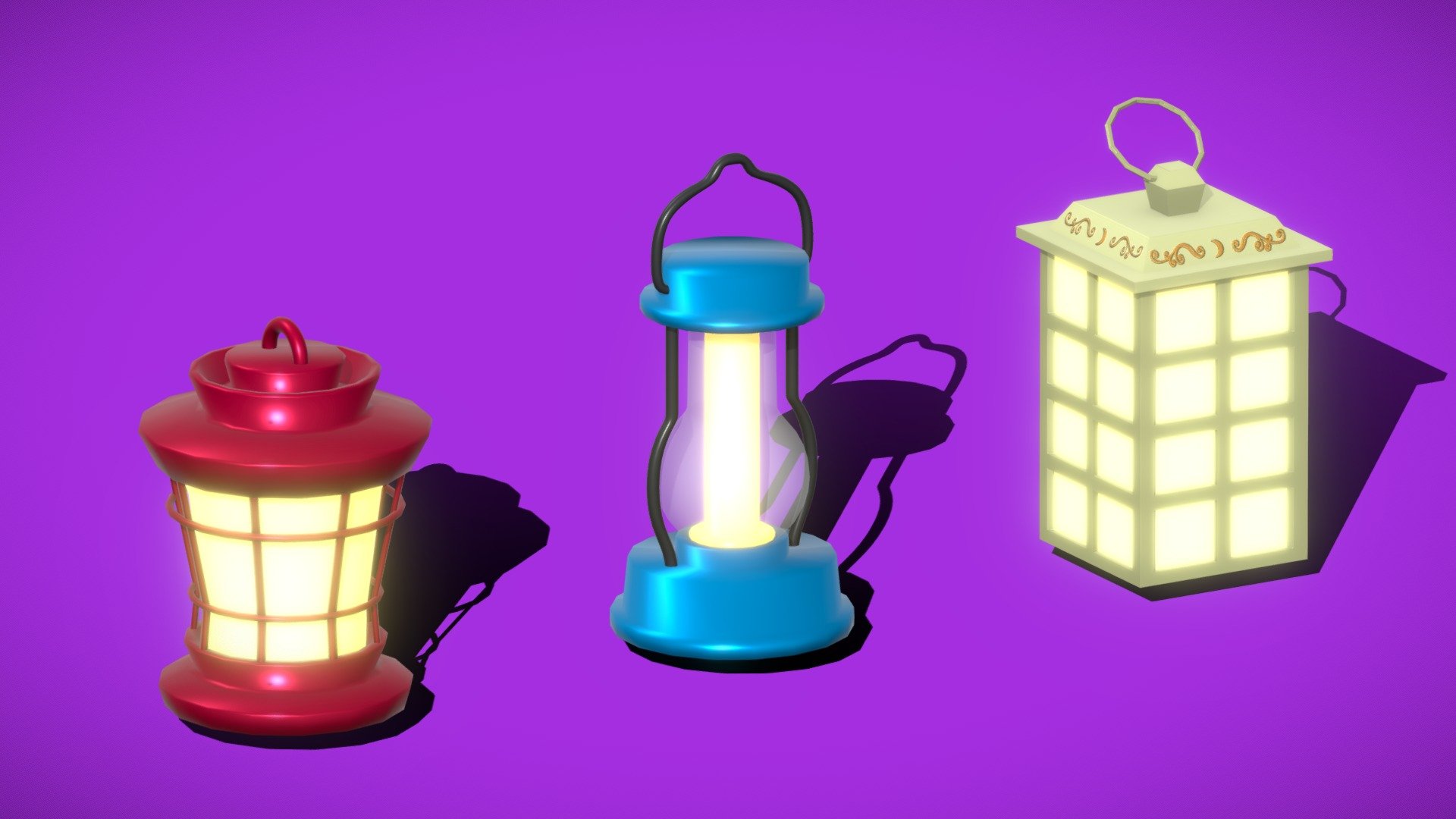 LOW POLY LANTERNS COLLECTION - 3D model by Davi Carrijo (@ArtCarrijo ...