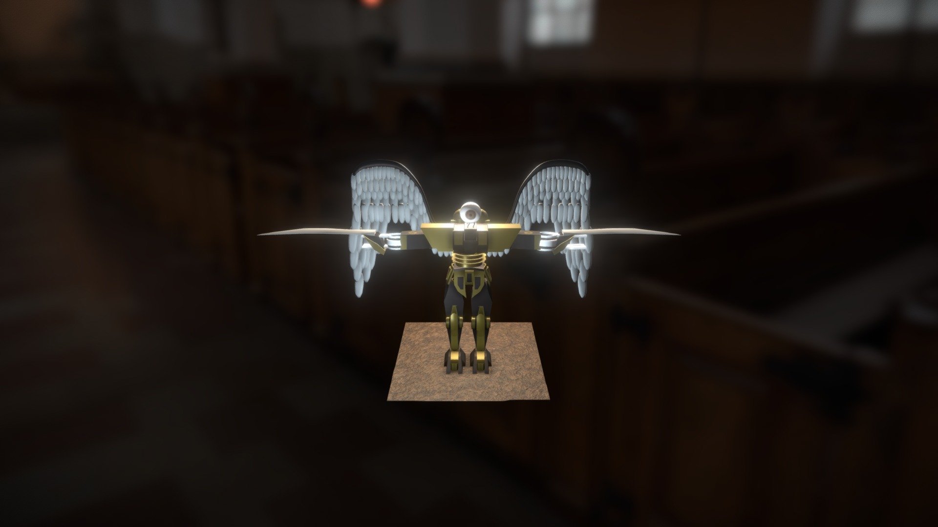 Golden Mech - Download Free 3D model by c.major [6aed3f9] - Sketchfab