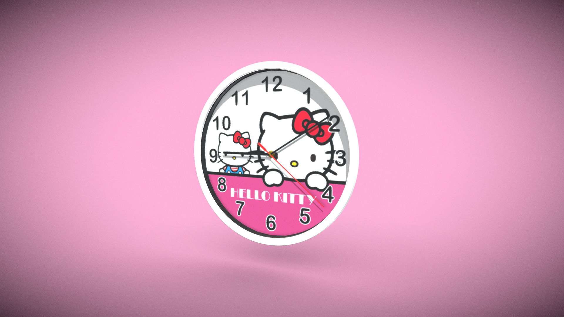 Hello Kitty Clock - by SudiptKmr - Buy Royalty Free 3D model by ...