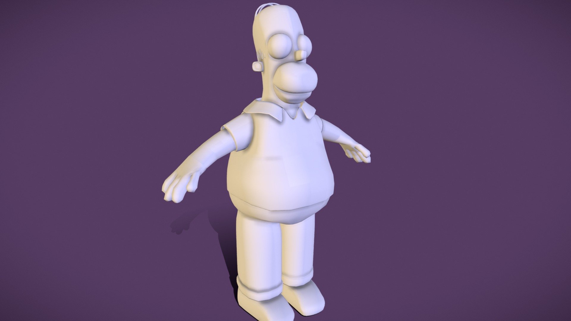 Homer Simpson WIP - 3D model by danilo2222255 [6aee9ef] - Sketchfab