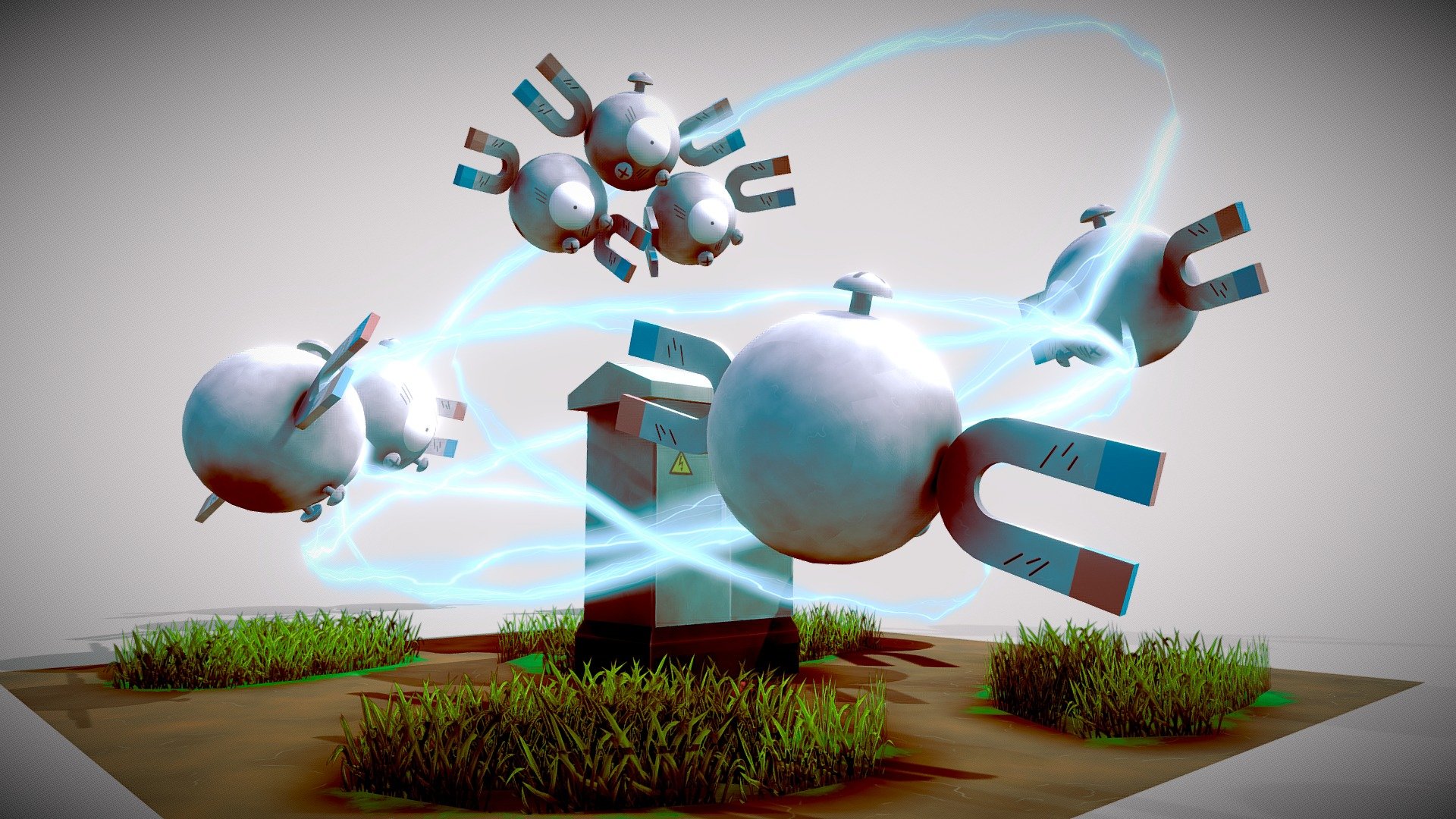 Magnemite - Download Free 3D model by ion_omat [6af1c15] - Sketchfab